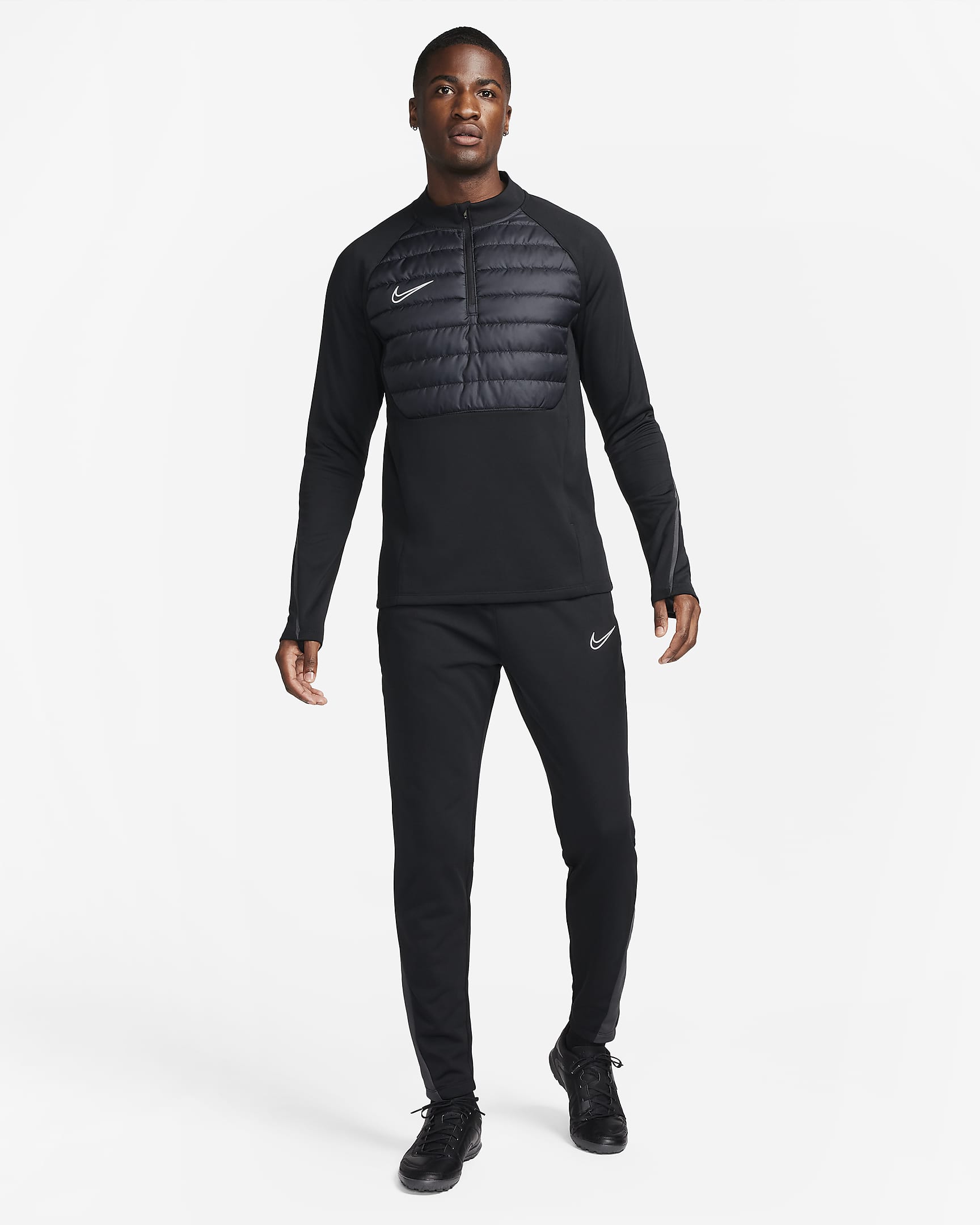 Nike Academy Winter Warrior Mens Therma Fit 12 Zip Soccer Top