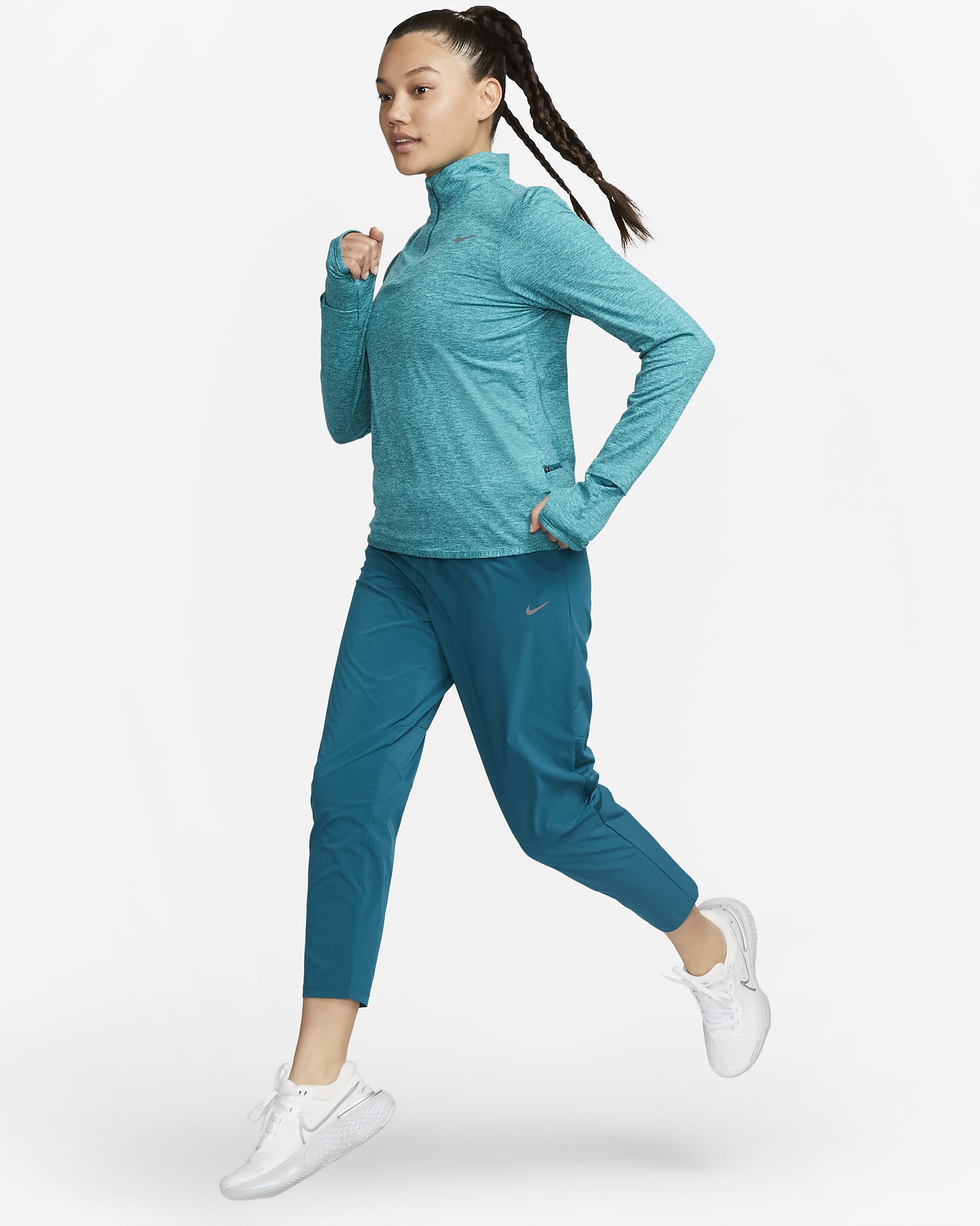 Nike Dri-FIT Swift UV Women's 1/4-Zip Running Top. Nike CZ
