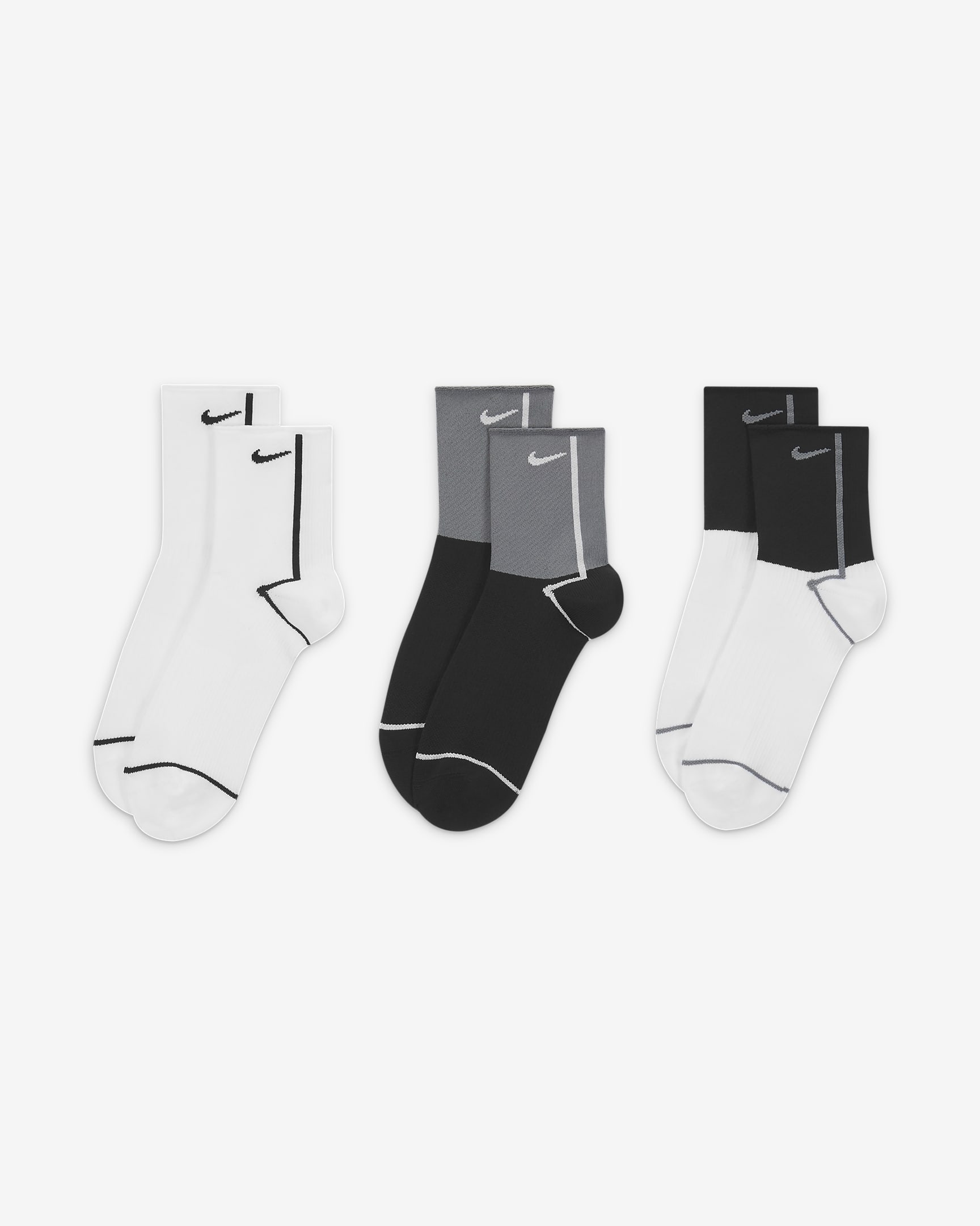 Nike Everyday Plus Lightweight Women's Training Ankle Socks (3 Pairs ...