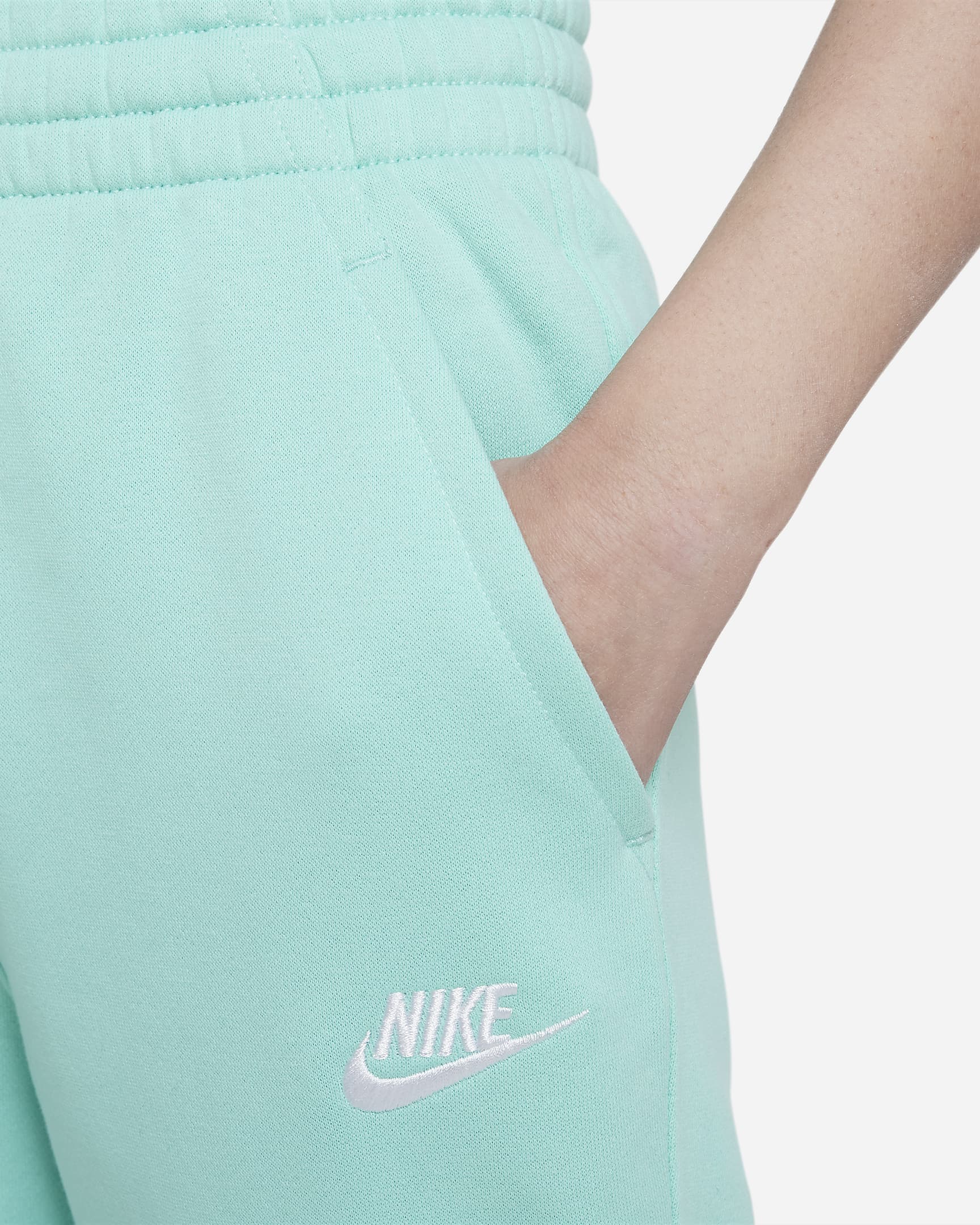 Nike Sportswear Club Fleece Big Kids' (Girls') High-Waisted Fitted ...