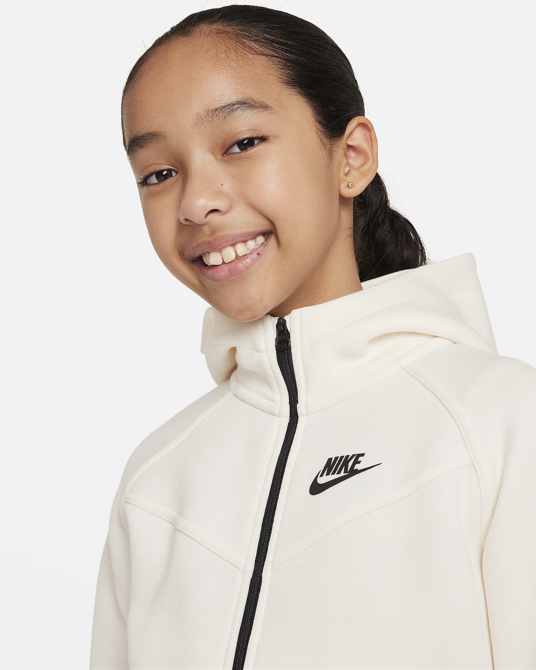Nike Sportswear Tech Fleece Big Kids' (Girls') Full-Zip Hoodie. Nike.com