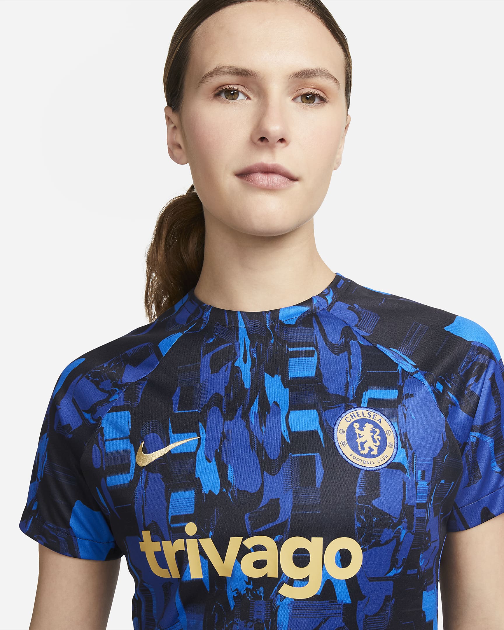 Chelsea F.C. Academy Pro Women's Nike Dri-FIT Pre-Match Football Top. Nike NZ