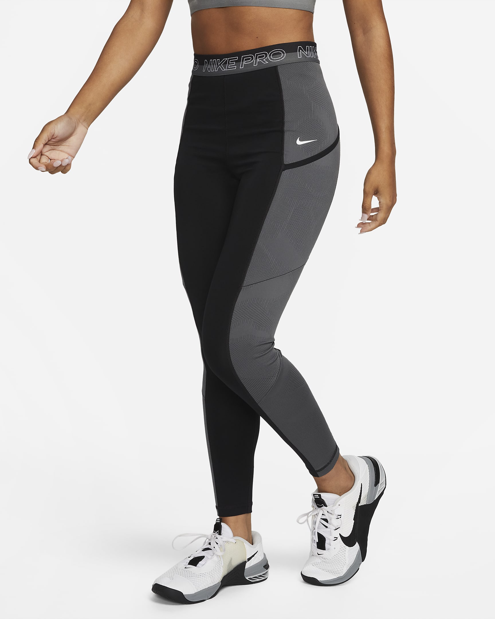 Nike Pro Women's High-Waisted 7/8 Training Leggings with Pockets. Nike LU