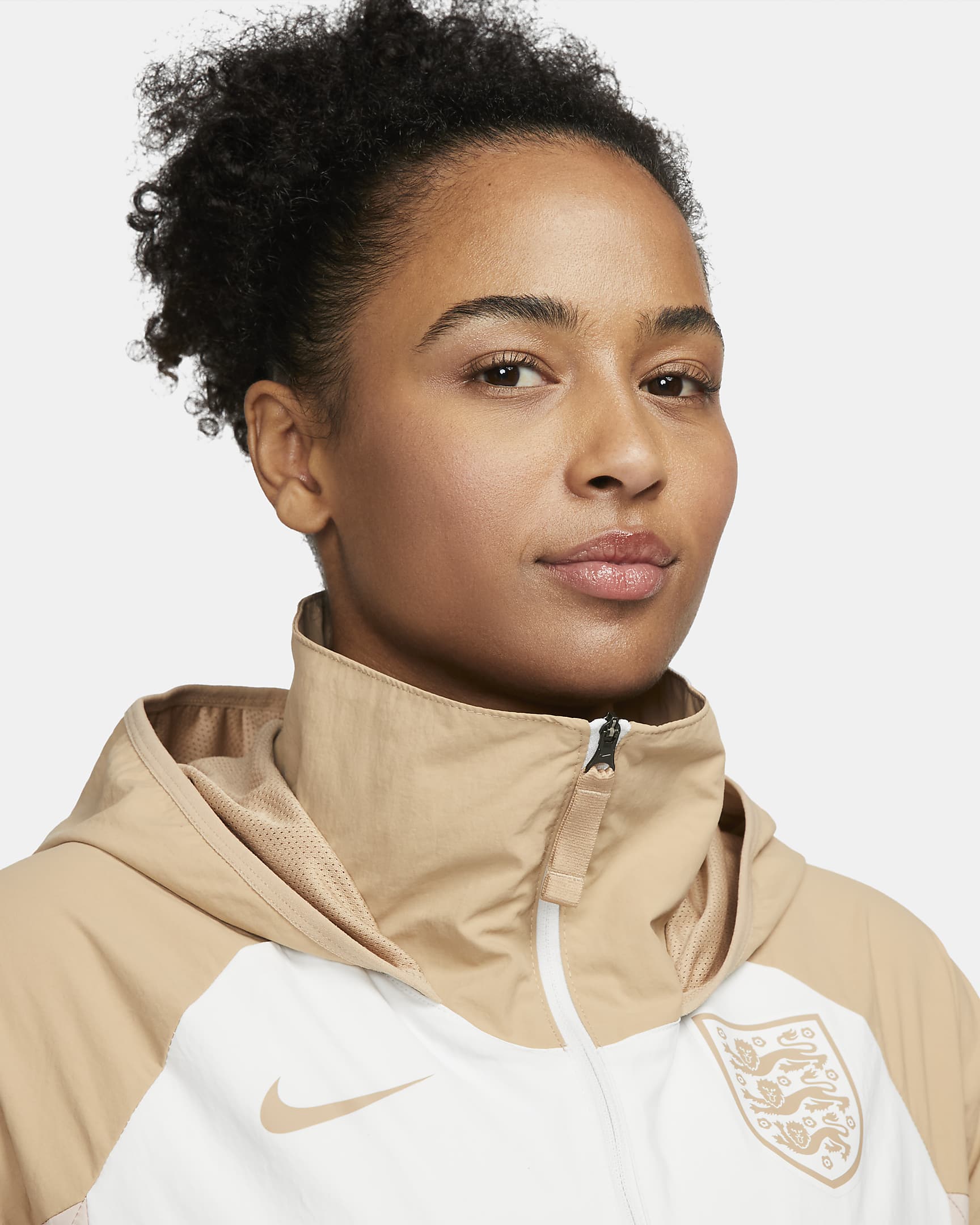 England AWF Damen-Fußballjacke mit durchgehendem Reißverschluss. Nike CH