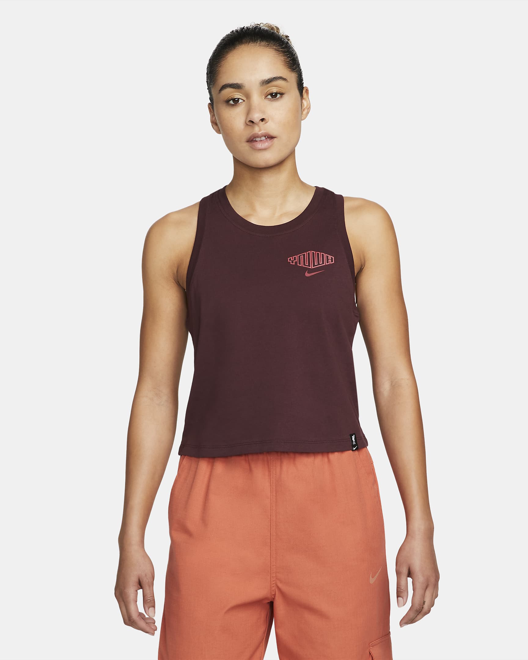 Liverpool F.C. Women's Cropped Football Tank. Nike DK