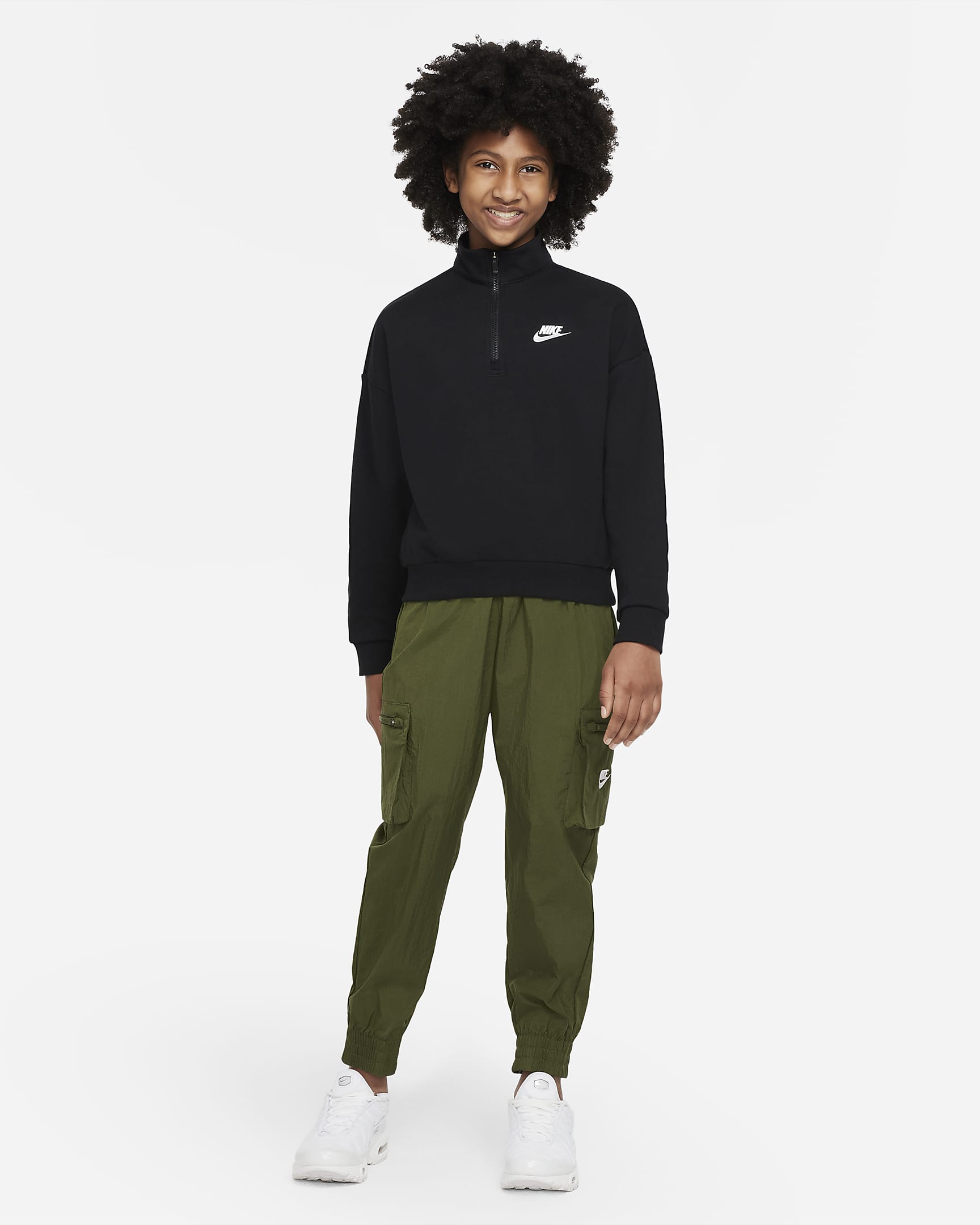 Nike Sportswear Club Fleece Older Kids' (Girls') 1/2-Zip Top. Nike SK