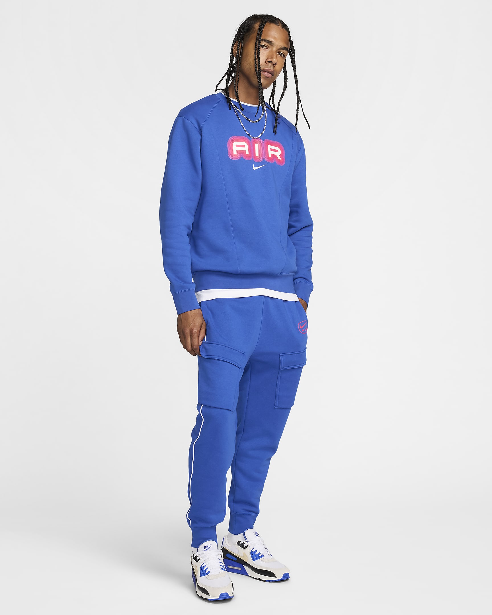 Nike Air Men's Fleece Crew-Neck Sweatshirt. Nike DK