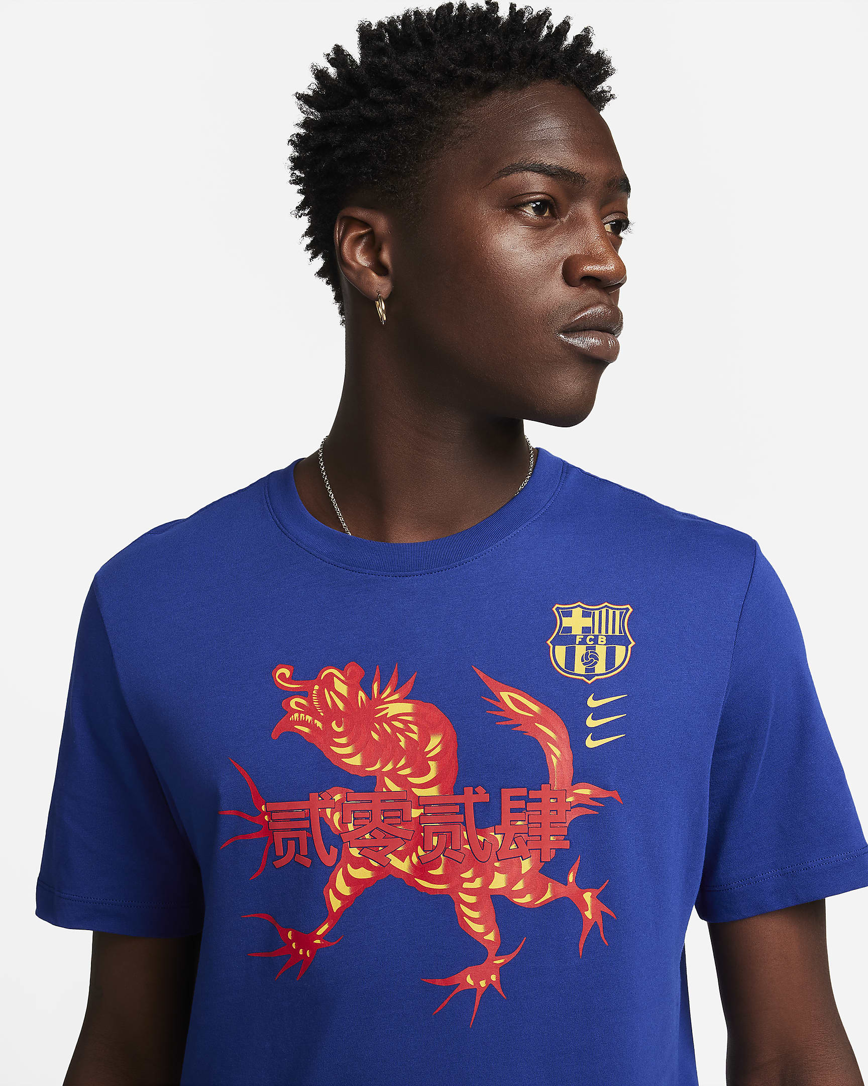 F.C. Barcelona Men's Nike Football T-Shirt. Nike IN