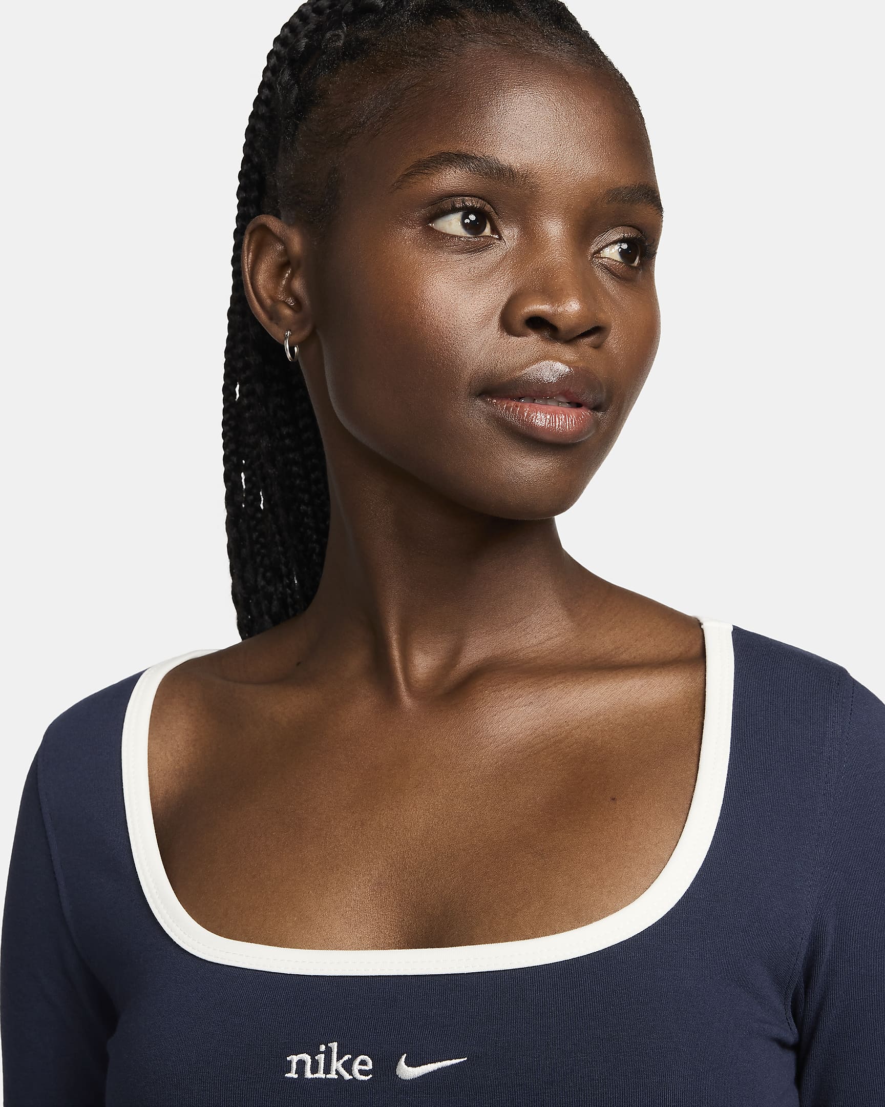 Nike Sportswear Women's Square-Neck Long-Sleeve Top. Nike NL