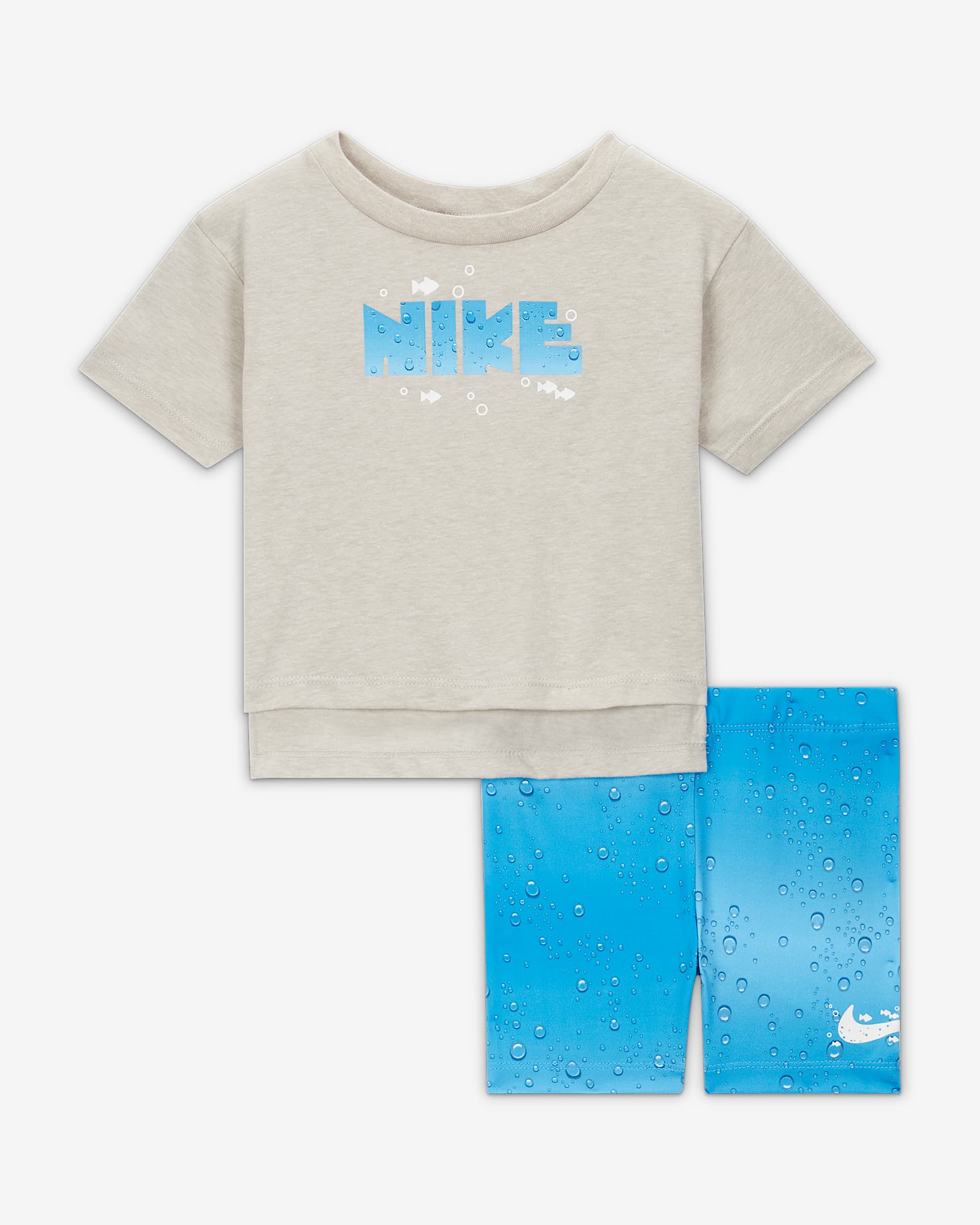 Conjunto de dos piezas Dri-FIT para bebé Nike Coral Reef Tee and Shorts ...