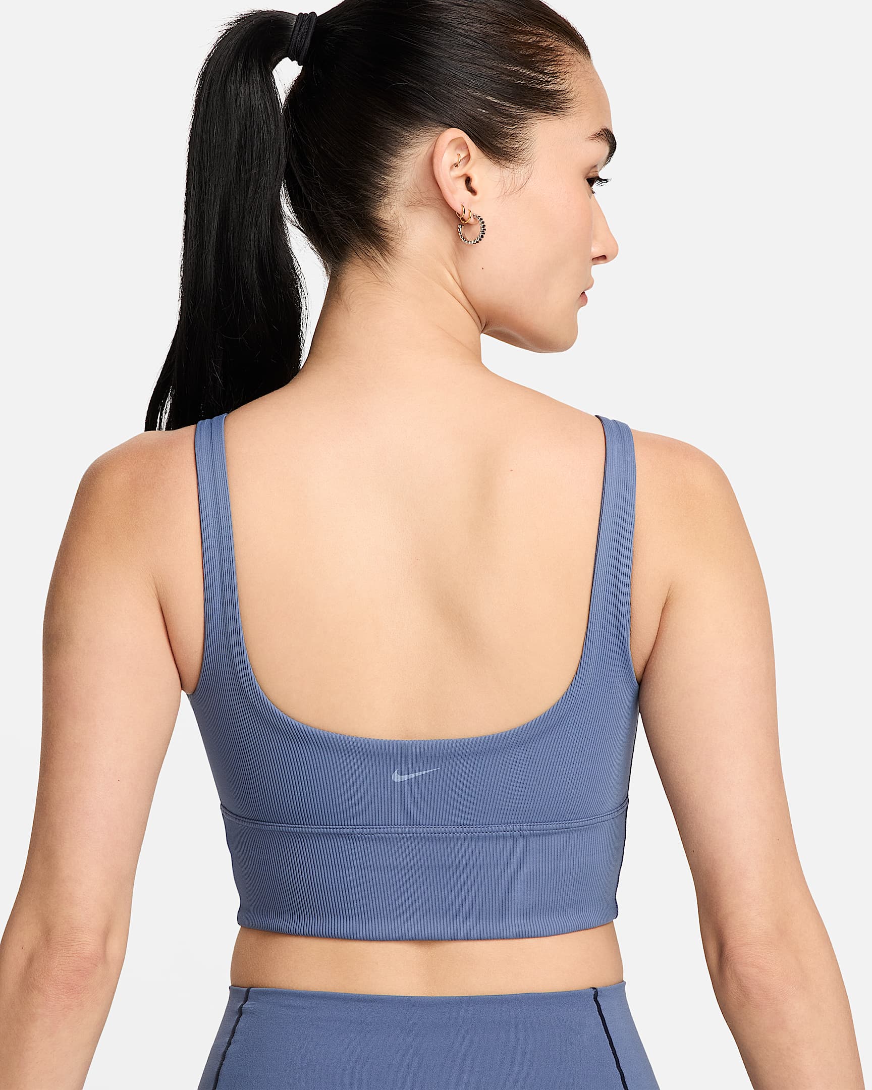 Nike Zenvy Rib Women's Light-Support Padded Longline Sports Bra. Nike IN