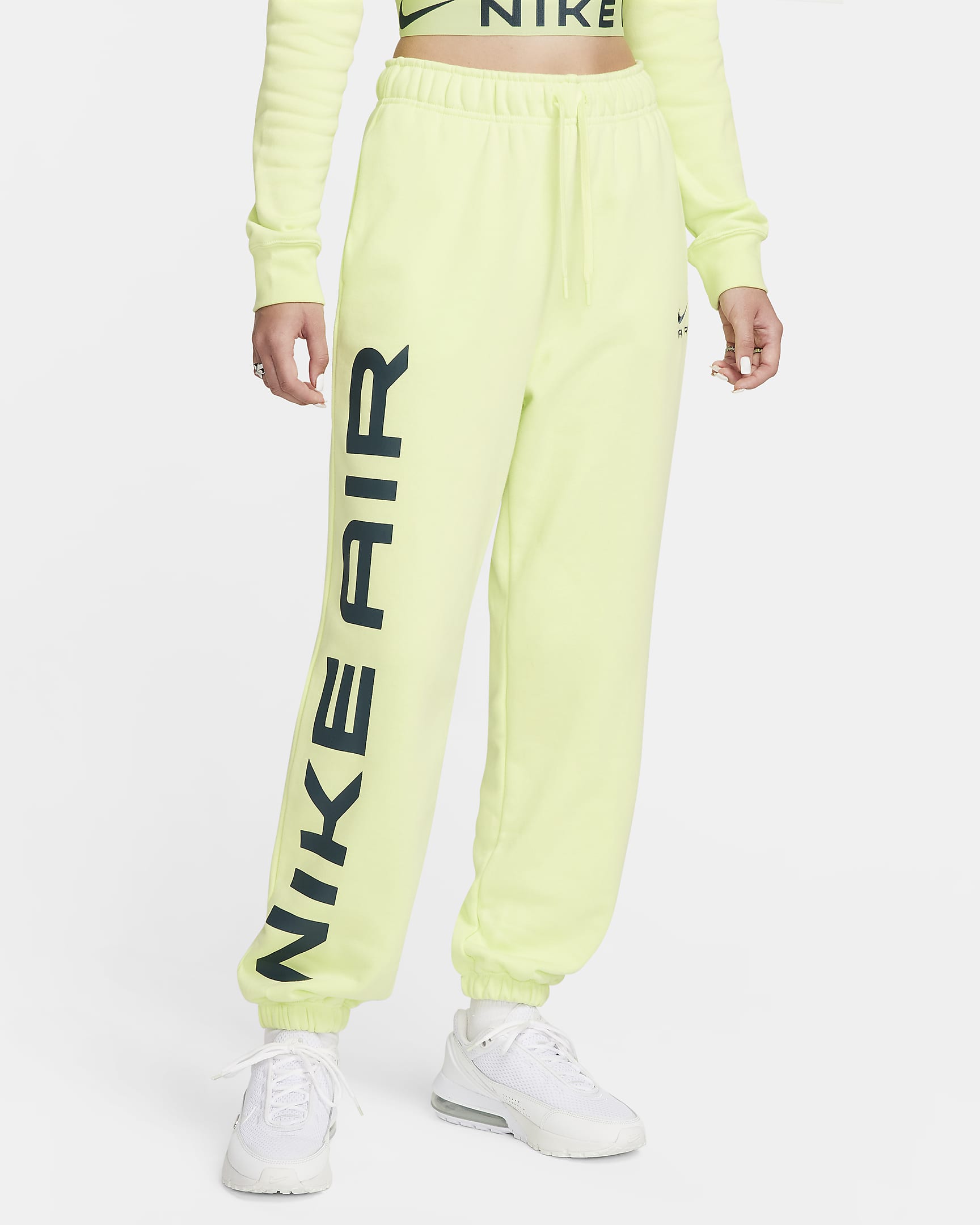 Nike Sportswear Air Women's Fleece Oversized High-Rise Joggers. Nike MY