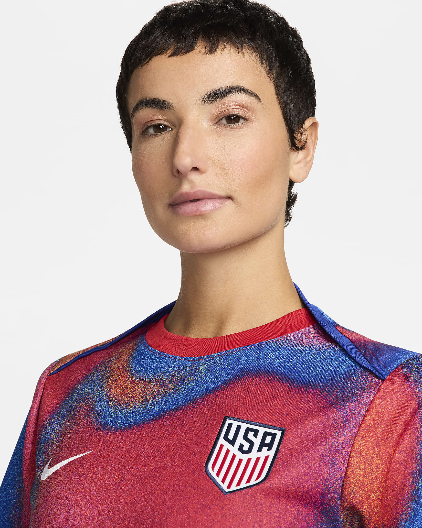 USMNT Academy Pro Women's Nike Dri-FIT Soccer Pre-Match Short-Sleeve ...