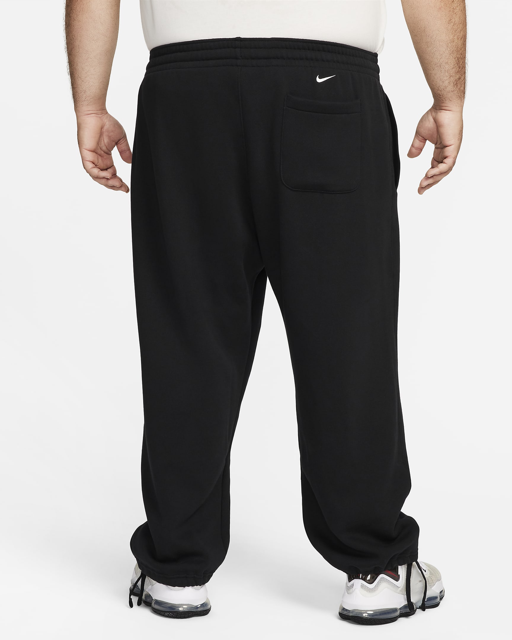 LeBron-fleecebukser med åben kant til mænd. Nike DK