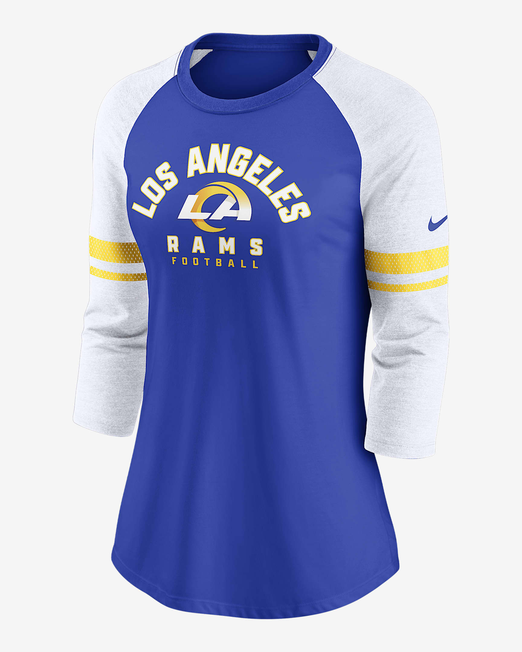 Nike Fashion (NFL Los Angeles Rams) Women's 3/4-Sleeve T-Shirt. Nike.com