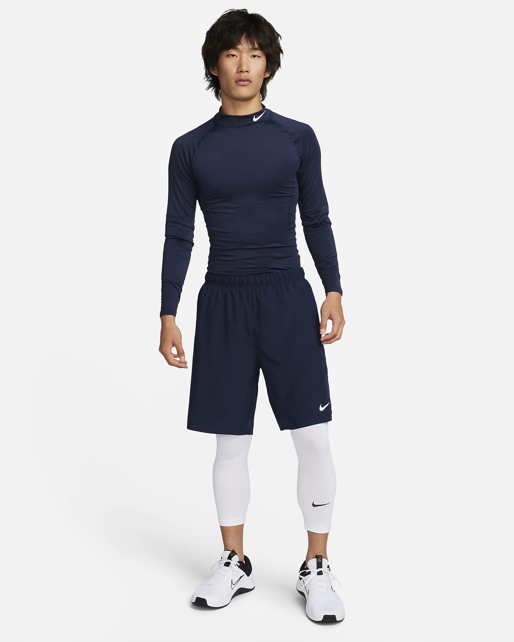 Nike Pro Men's Dri-FIT Fitness Mock-Neck Long-Sleeve Top. Nike JP