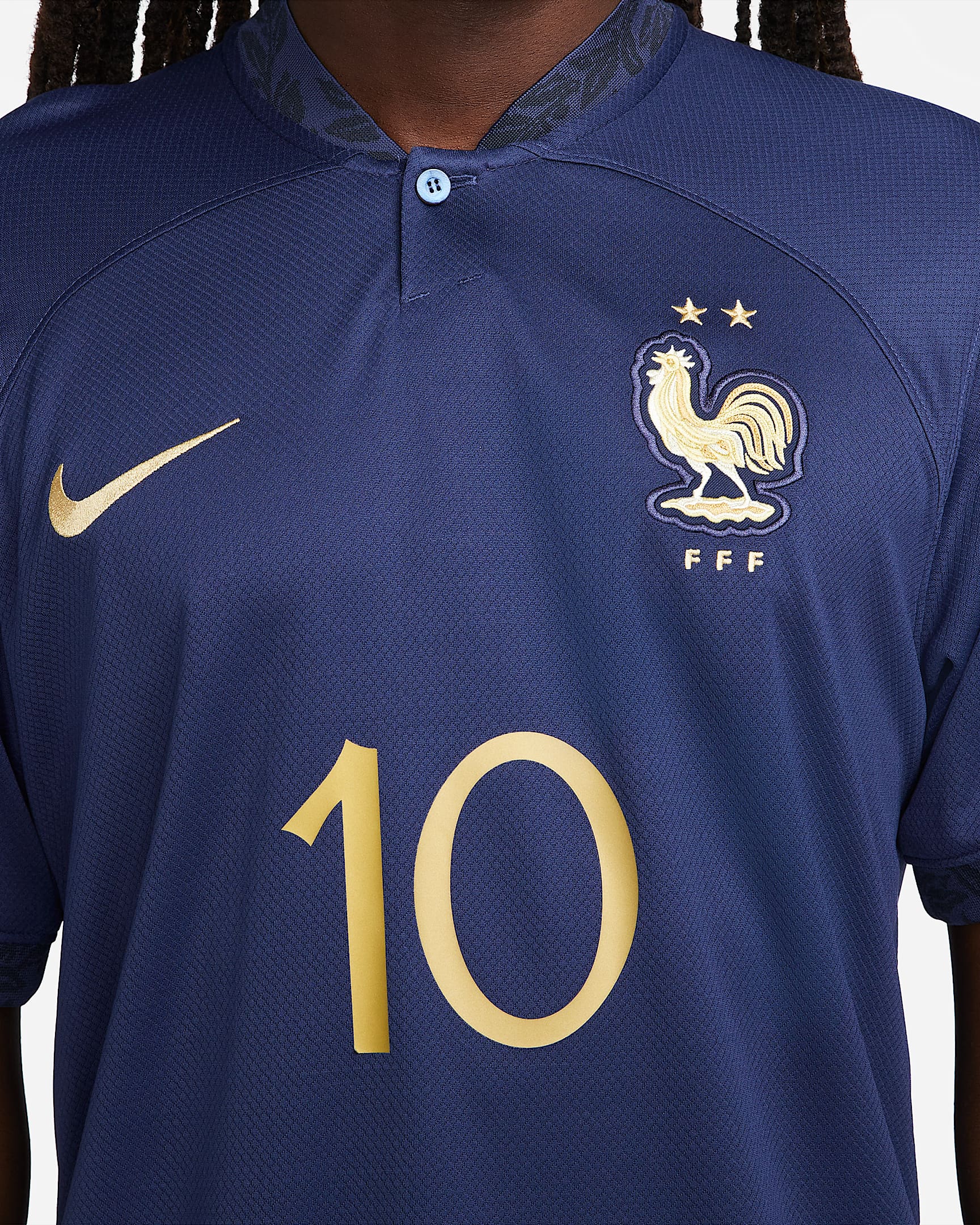 Maglia da calcio Nike Dri-FIT Kylian Mbappé FFF 2022/23 Stadium da uomo ...