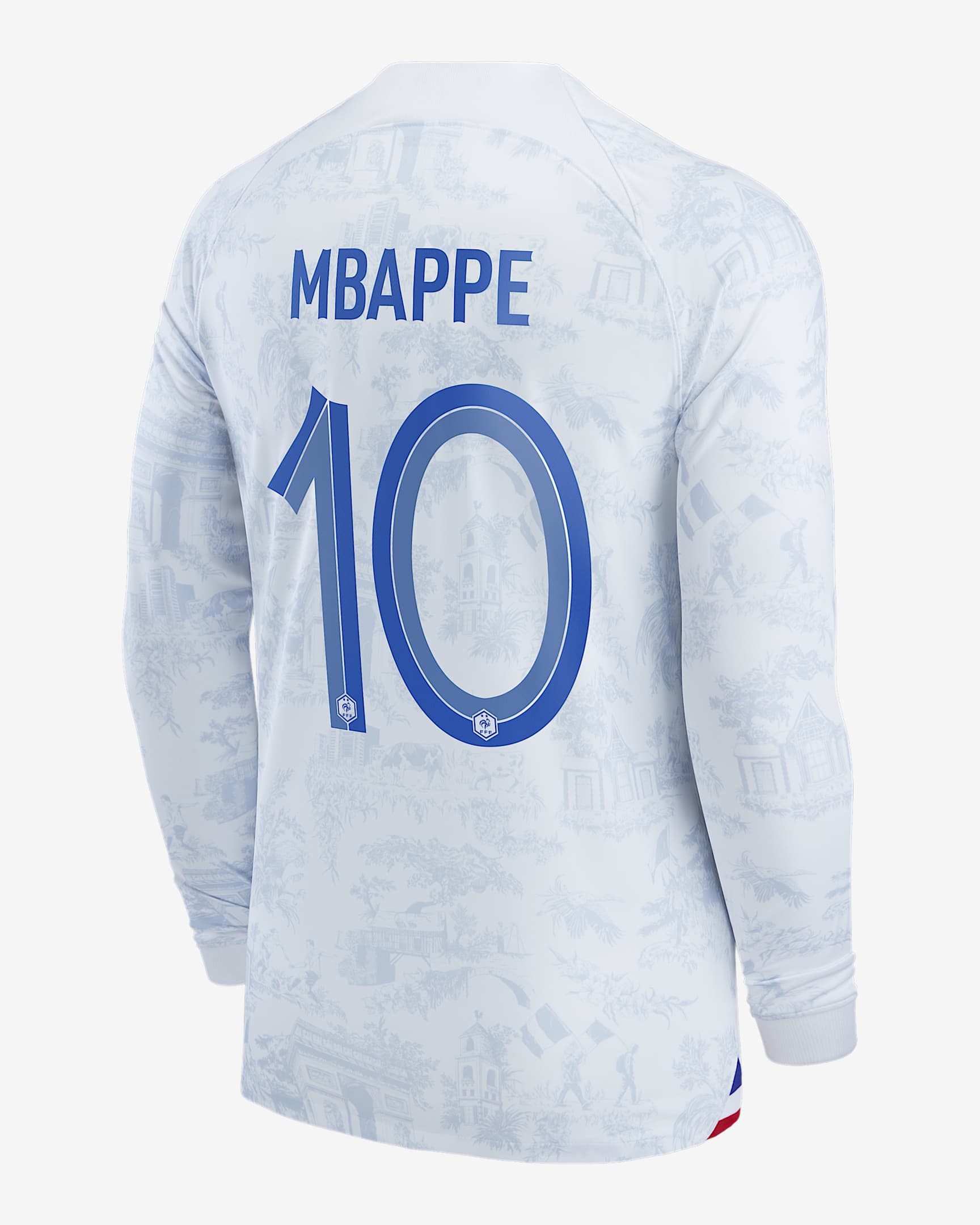 France National Team 2022/23 Stadium Away (Kylian Mbappe) Men's Nike Dri-FIT Long-Sleeve Soccer ...