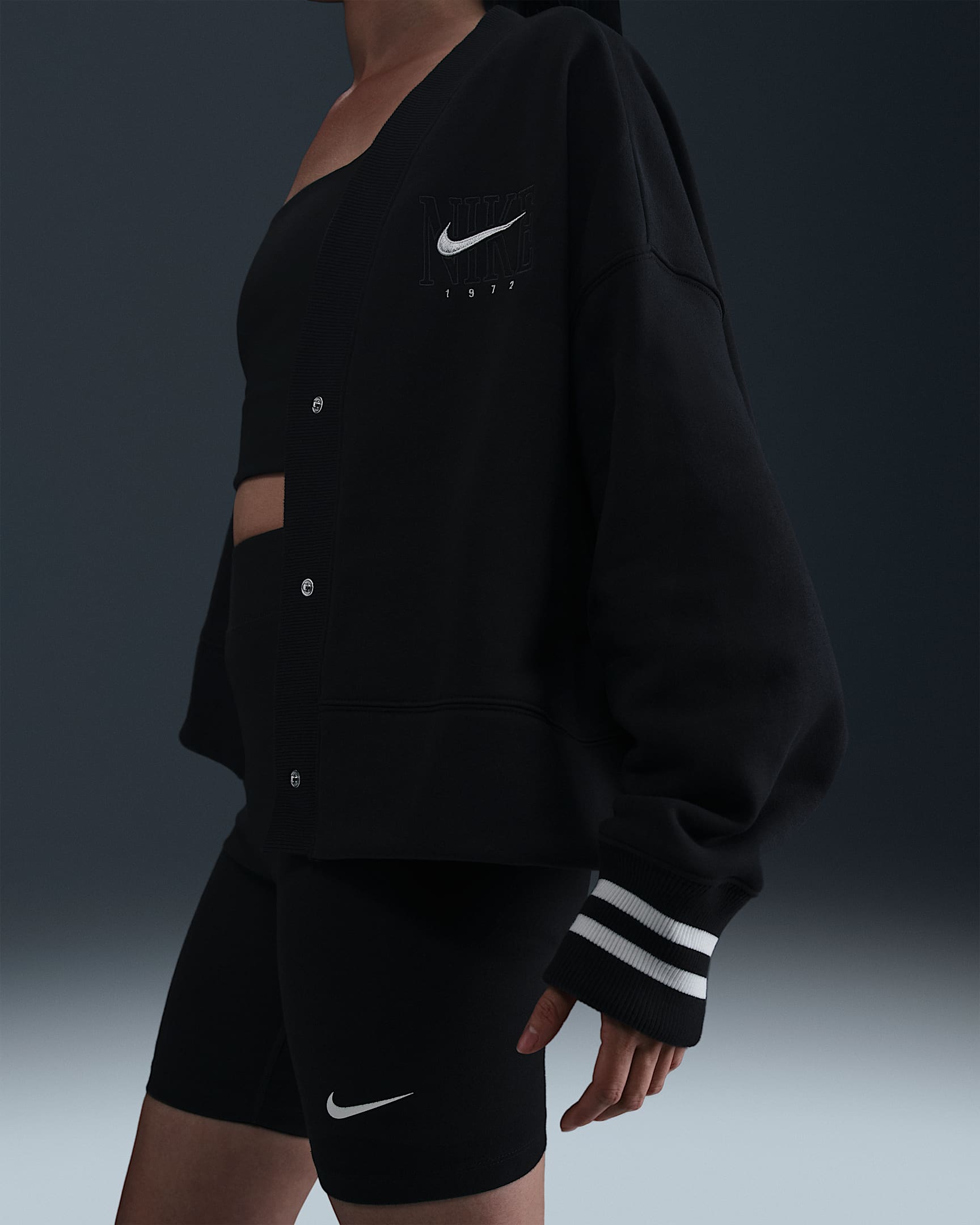Nike Sportswear Phoenix Fleece Women's Over-Oversized Graphic Cardigan ...