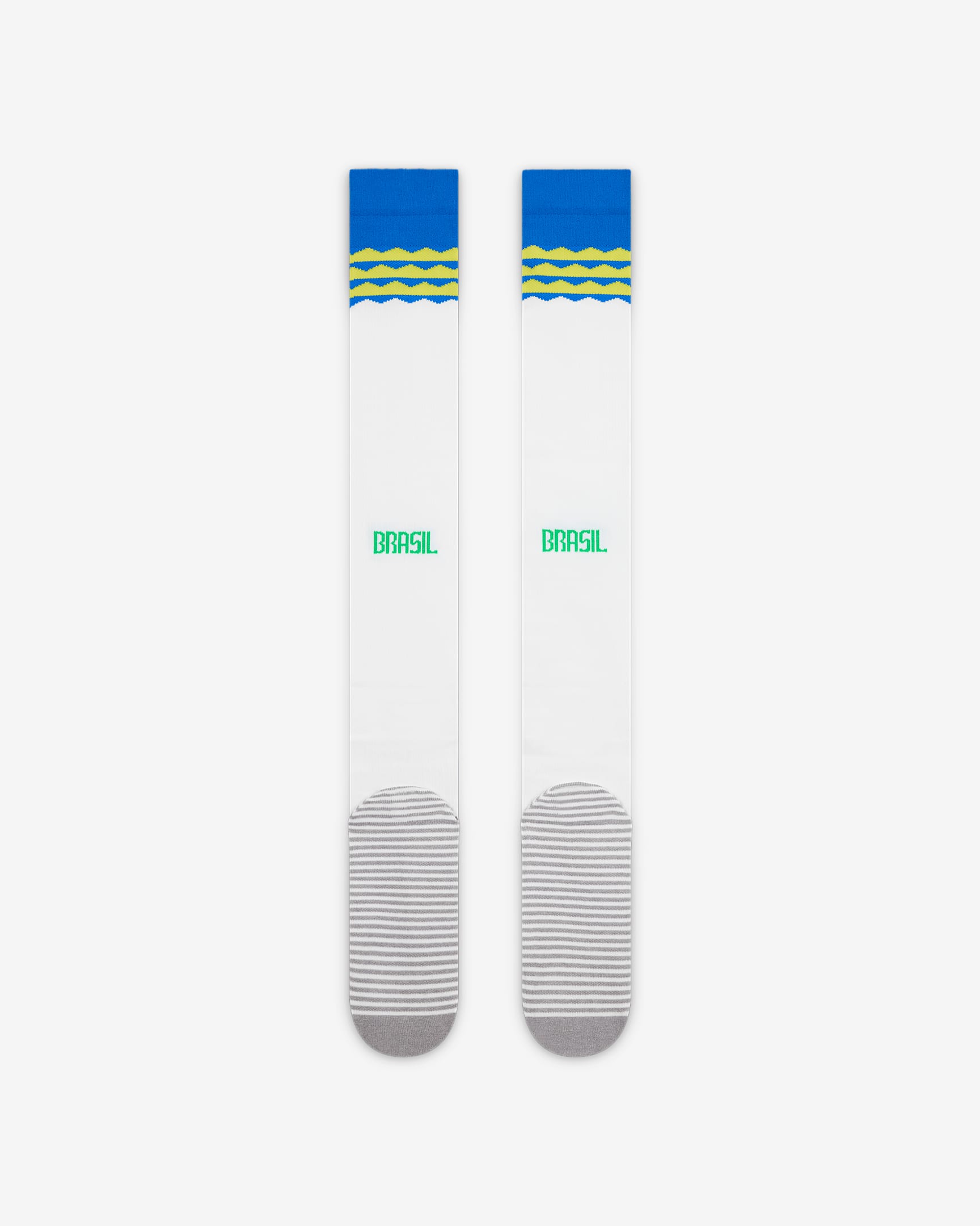 Chaussettes de foot montantes Nike Dri-FIT Brésil Strike Domicile ...