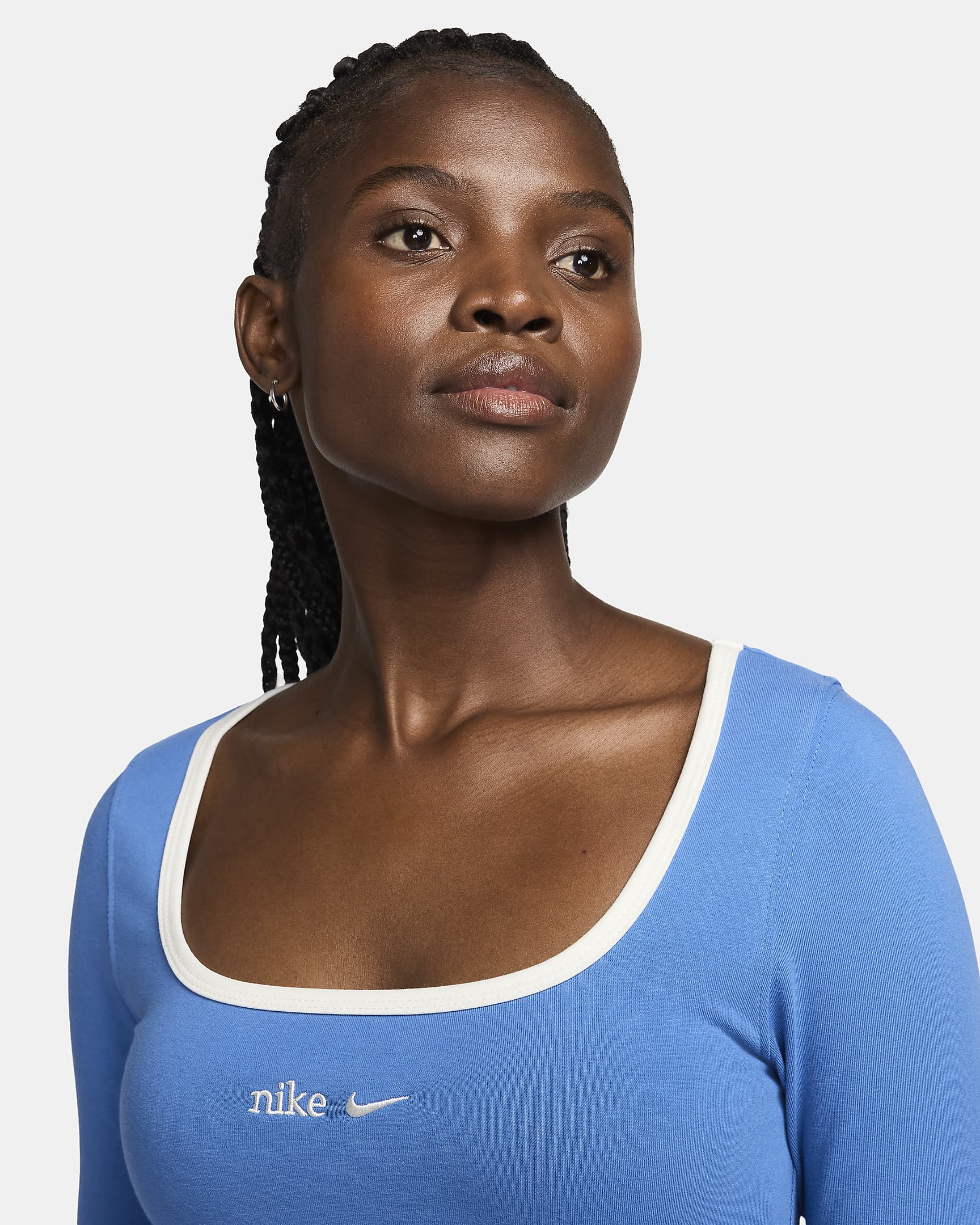 Nike Sportswear Women's Square-Neck Long-Sleeve Top. Nike IL