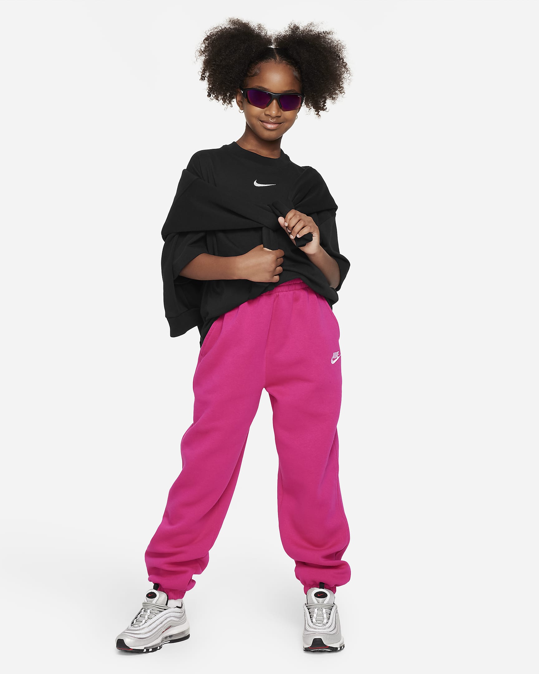 Nike Sportswear Club Fleece Older Kids' (Girls') Loose Trousers. Nike LU
