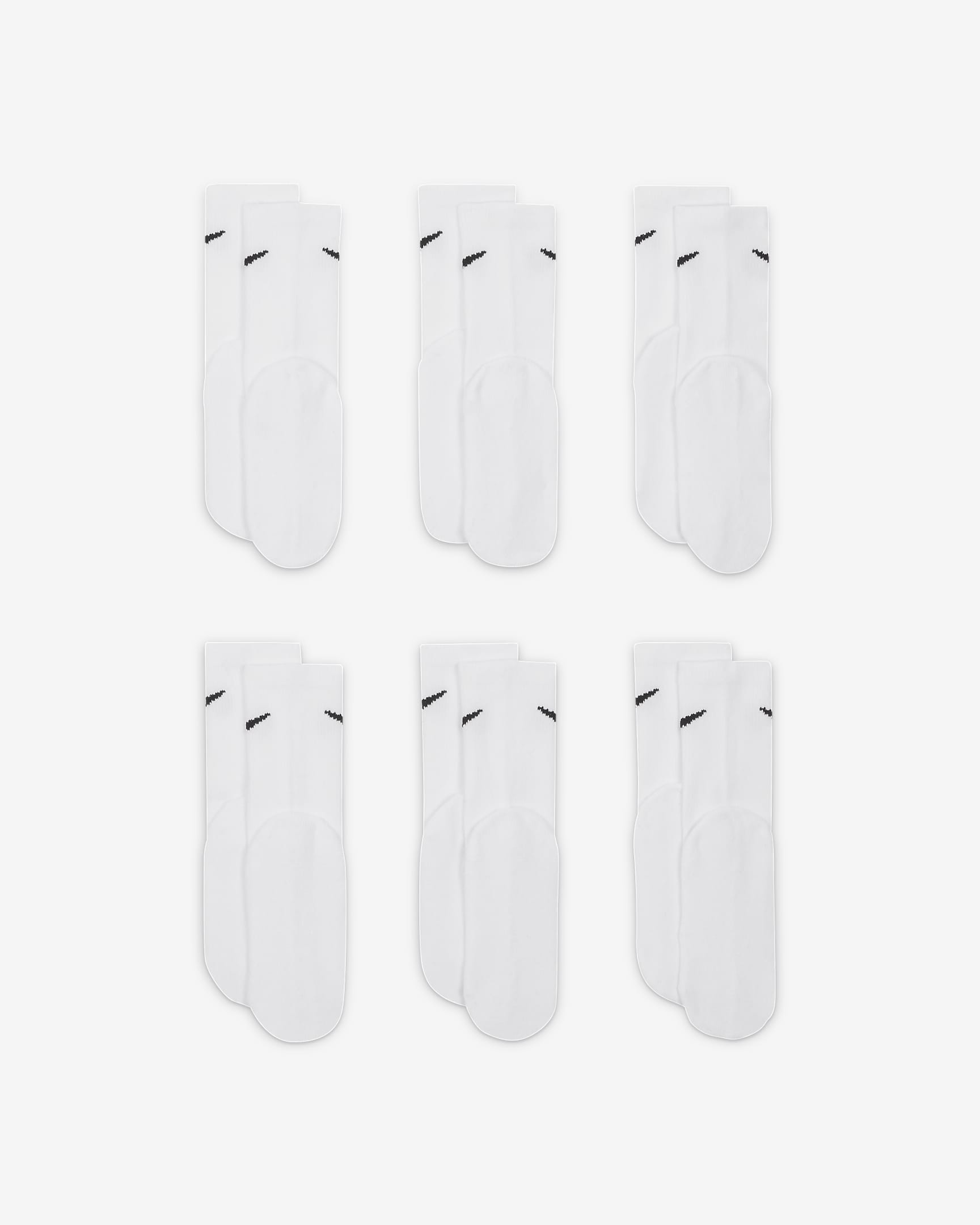 Nike Mesh and Cushioned Crew Socks Box Set (6 Pairs) Little Kids' Socks ...