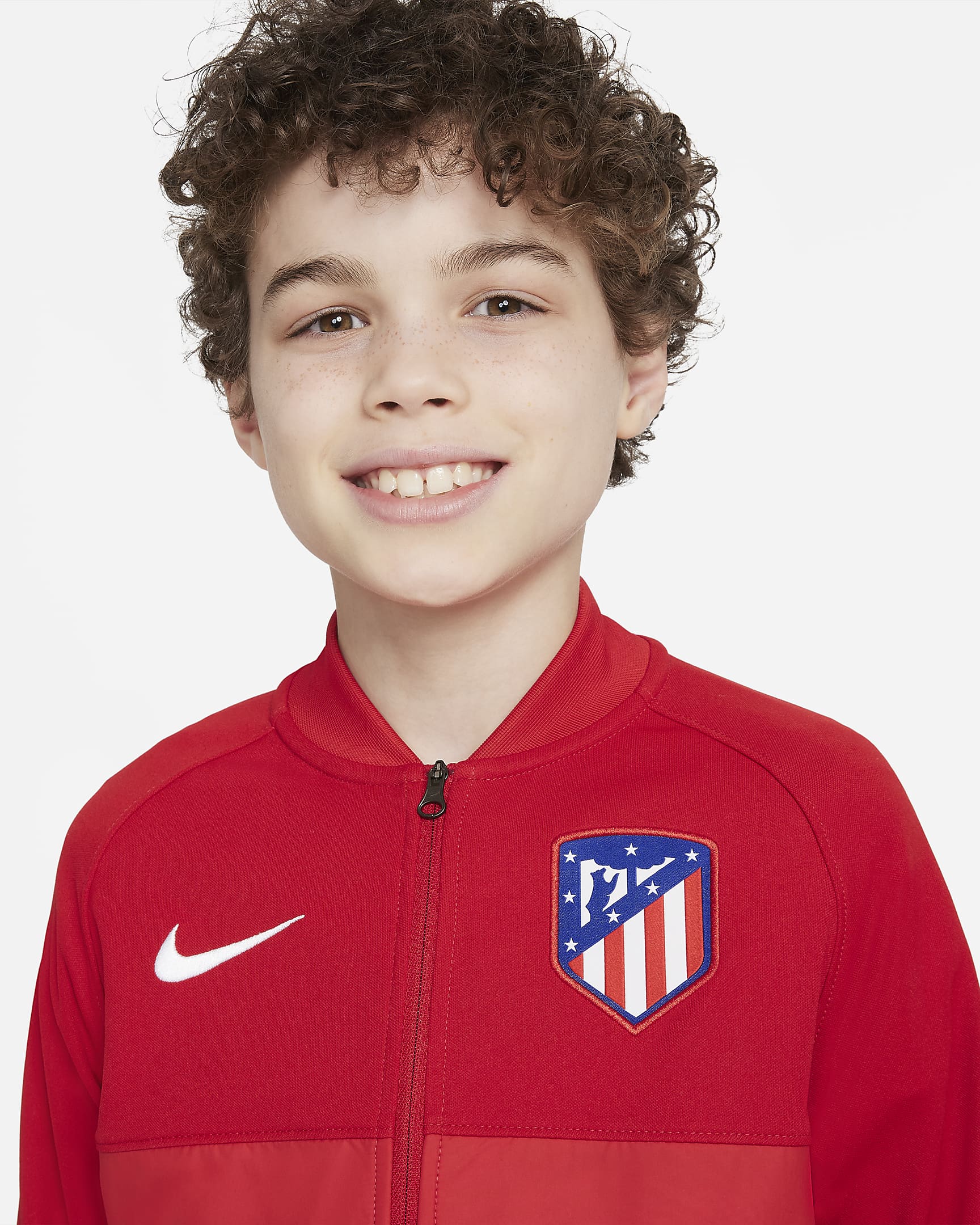 Atlético Madrid Older Kids' Full-Zip Football Tracksuit Jacket. Nike LU