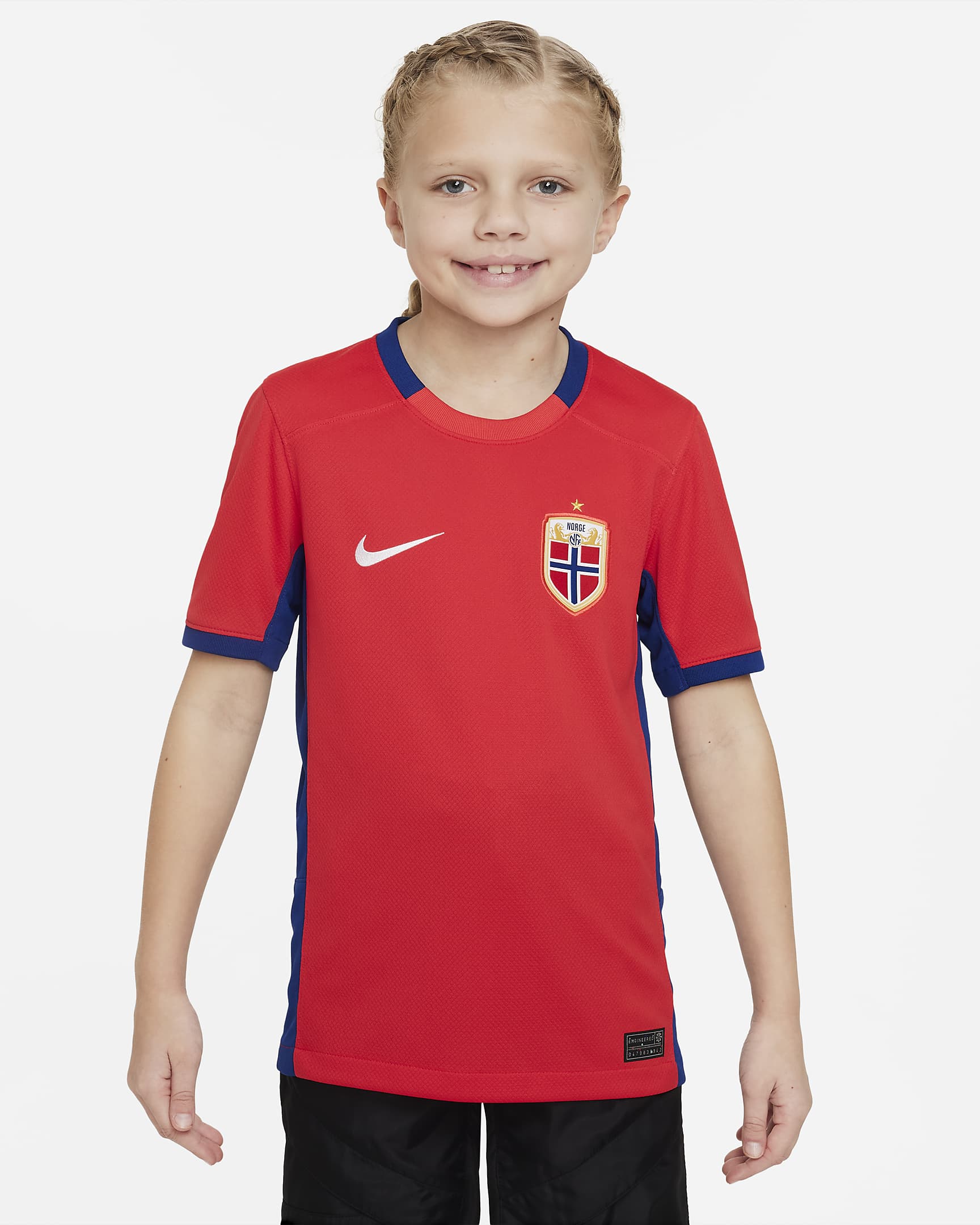 Norway 2023 Stadium Home Older Kids' Nike Dri-FIT Football Shirt. Nike SI