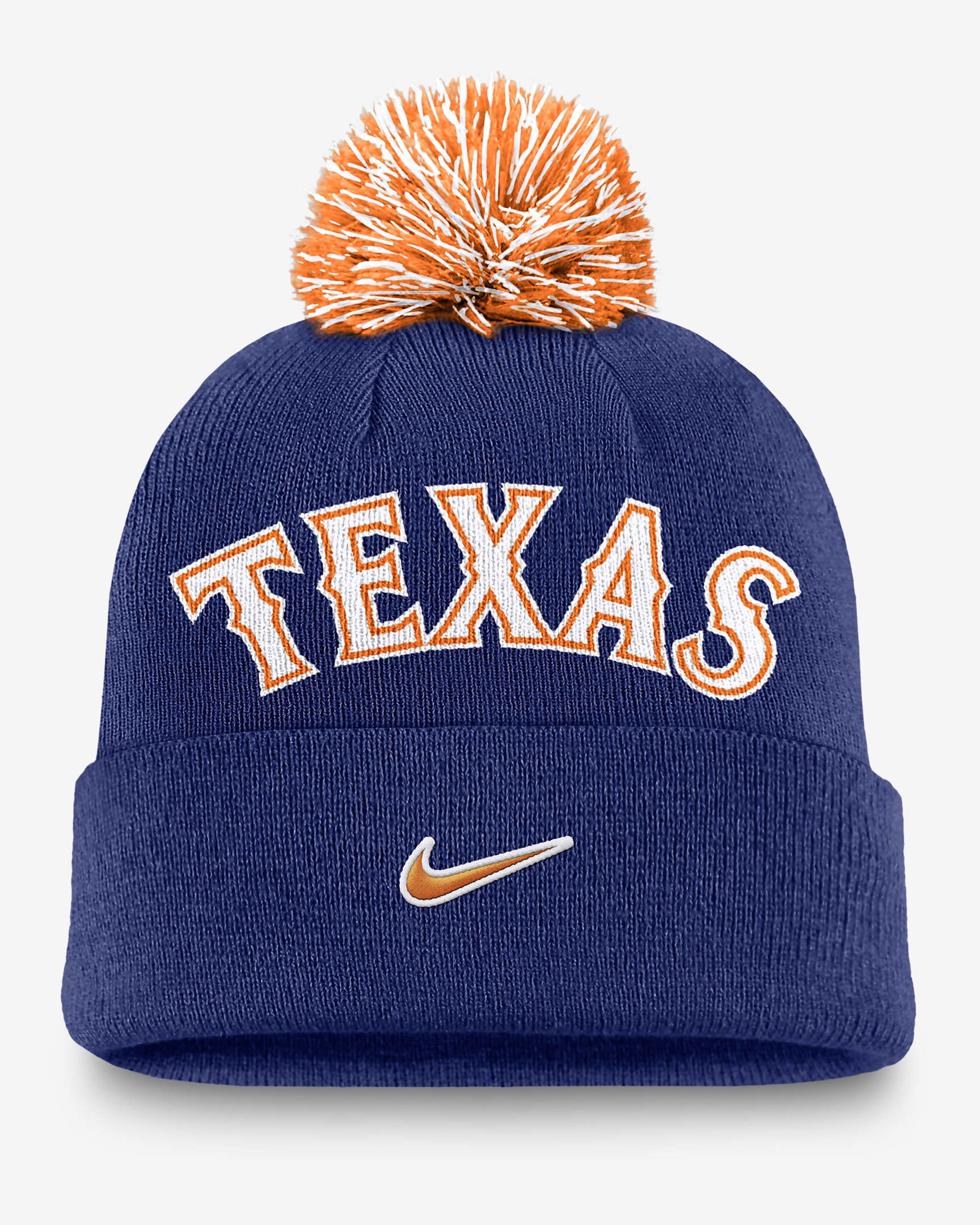 Gorro Nike de la MLB con dobladillo y pompón para hombre Texas Rangers ...