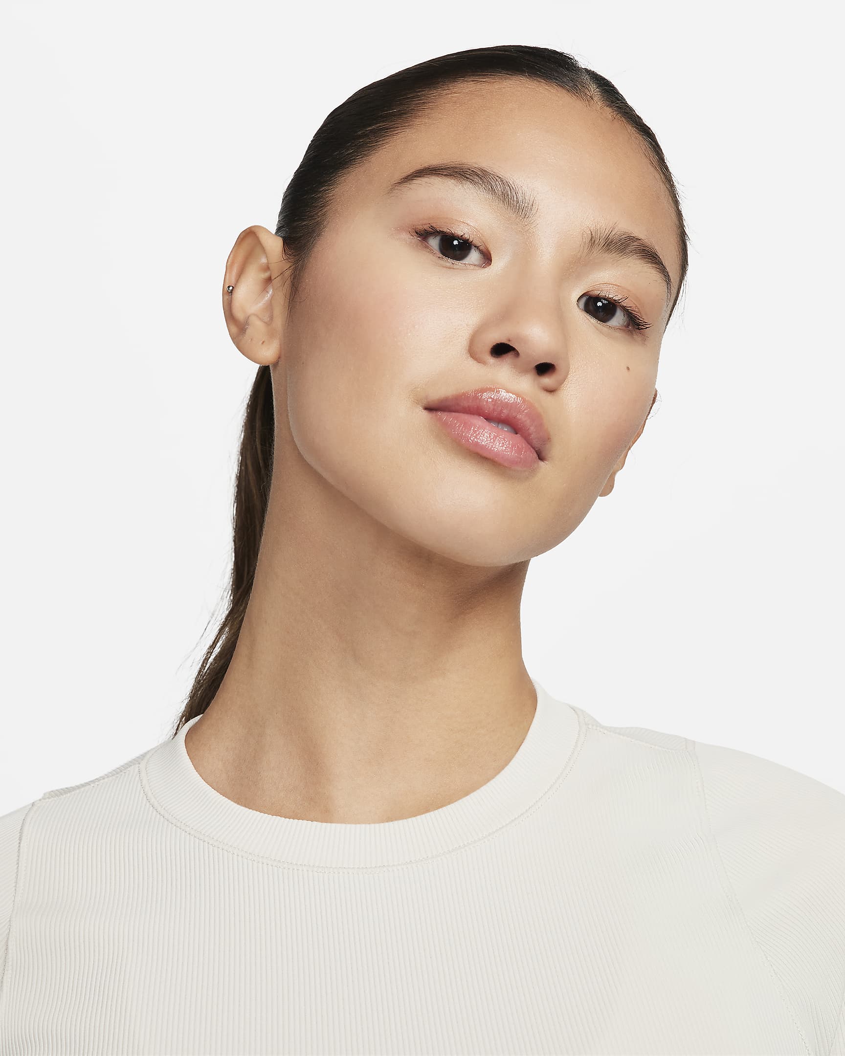 Nike Zenvy Rib Women's Dri-FIT Short-Sleeve Cropped Top. Nike ID