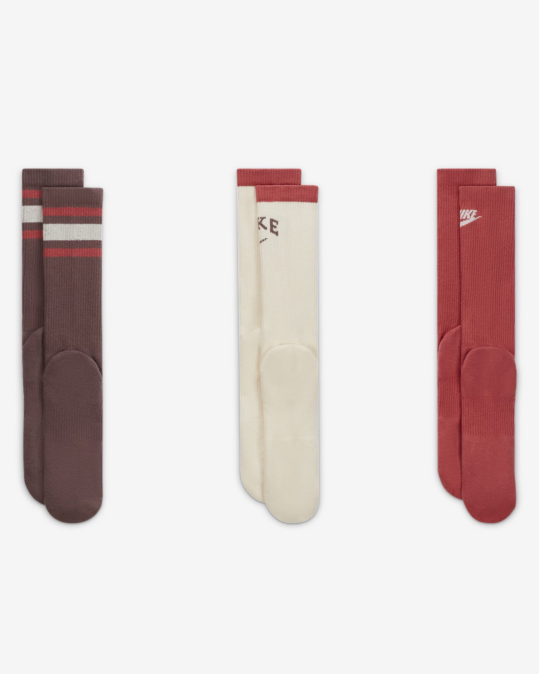 Nike Everyday Plus Cushioned Crew Socks (3 Pairs). Nike CH Nike Everyday Plus Cushioned Crew Socks (3 Pairs). Nike CH