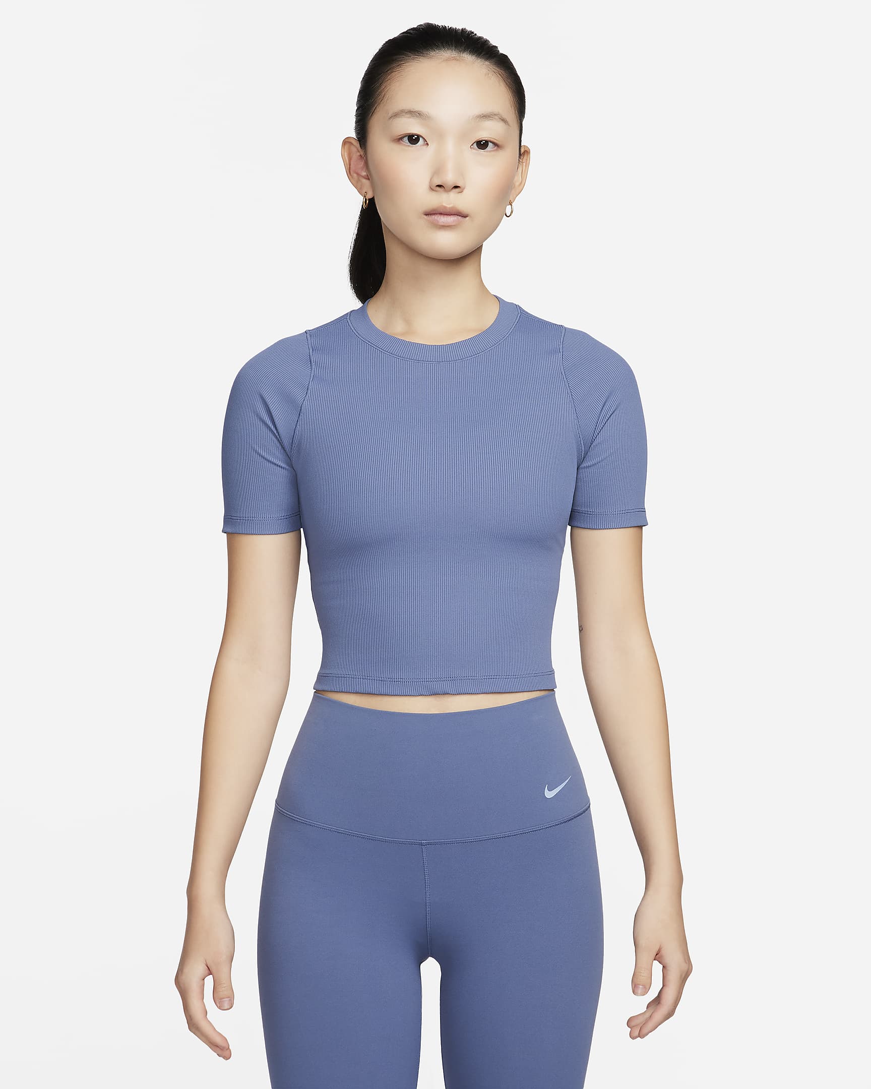 Nike Zenvy Rib Women's Dri-FIT Short-Sleeve Cropped Top. Nike ID