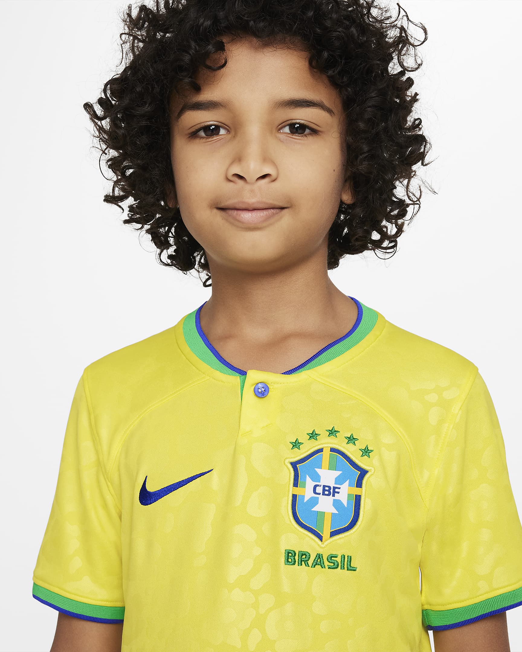Brazil 2022/23 Stadium Home Older Kids' Nike Dri-FIT Football Shirt ...