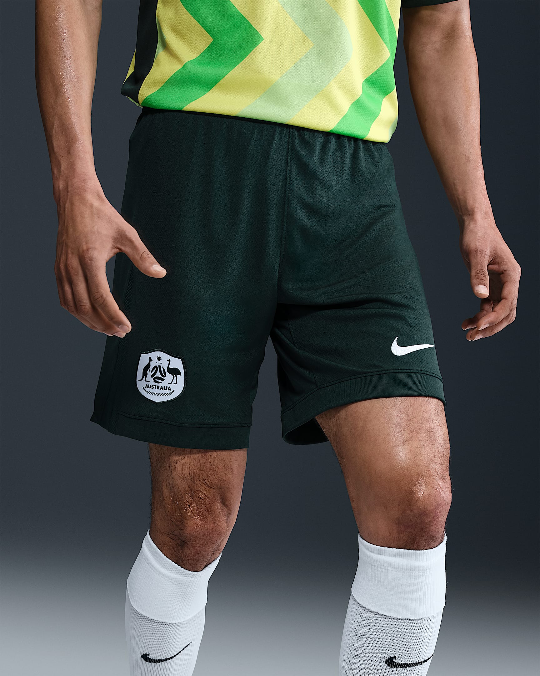 Australia 2025/26 Stadium Nike Dri-FIT Replica fotballshorts til herre ...