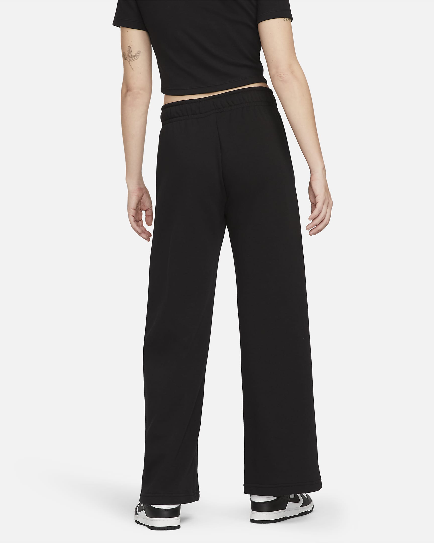Nike Sportswear Club Fleece Womens Mid Rise Wide Leg Tracksuit Bottoms