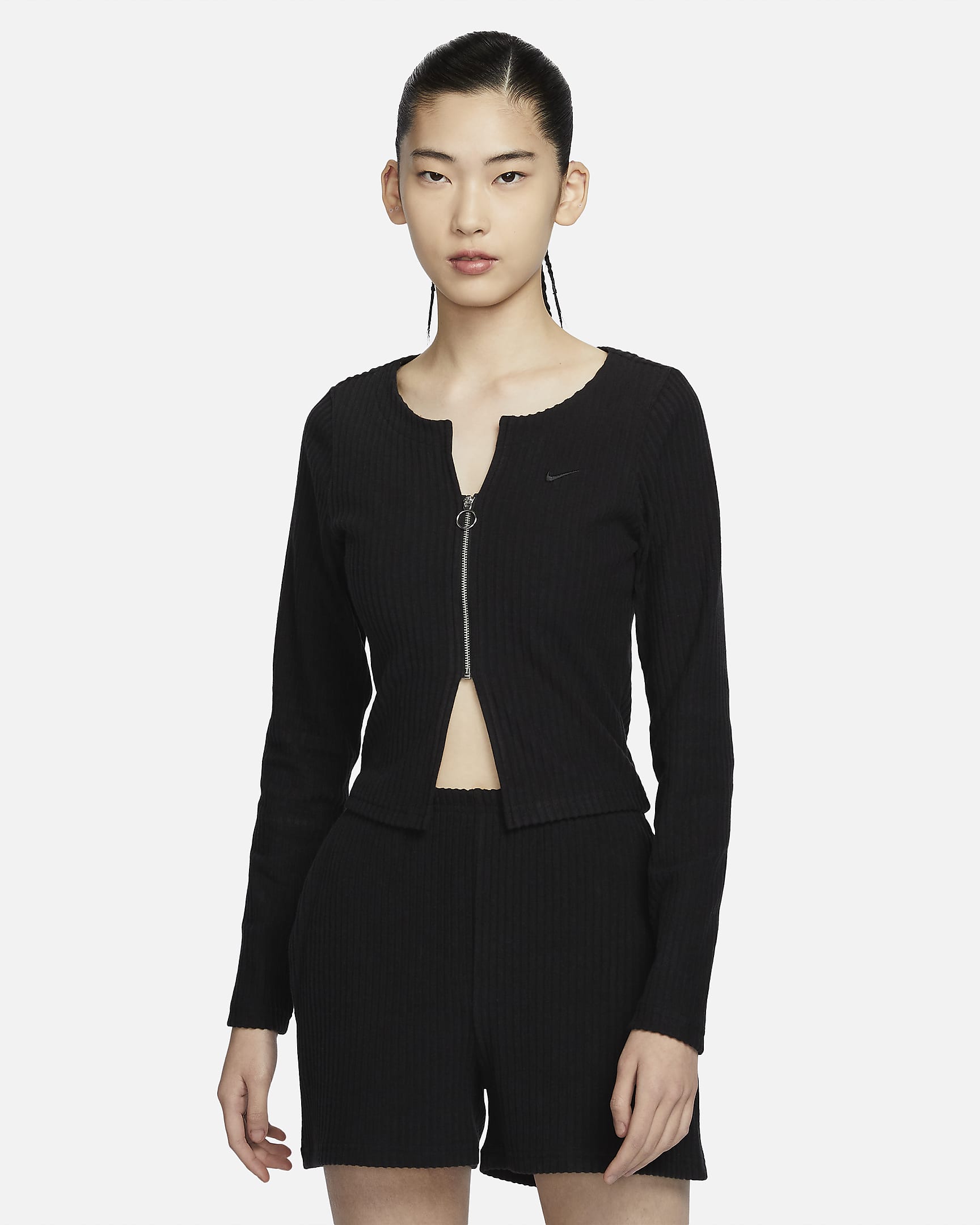Nike Sportswear Chill Knit Women's Slim Full-Zip Ribbed Cardigan. Nike MY