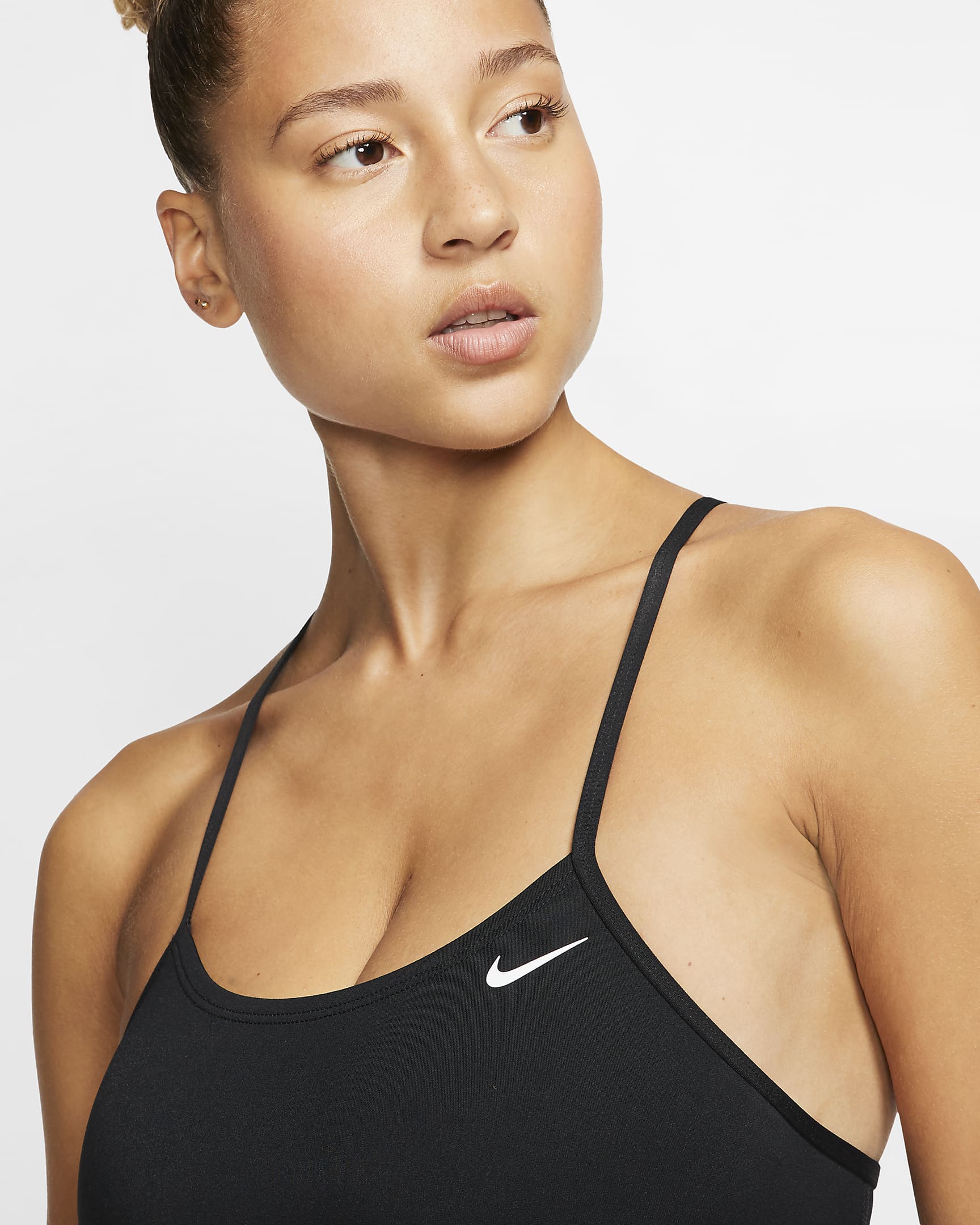 Nike Swim Womens Lace Up Tie Back One Piece Swimsuit