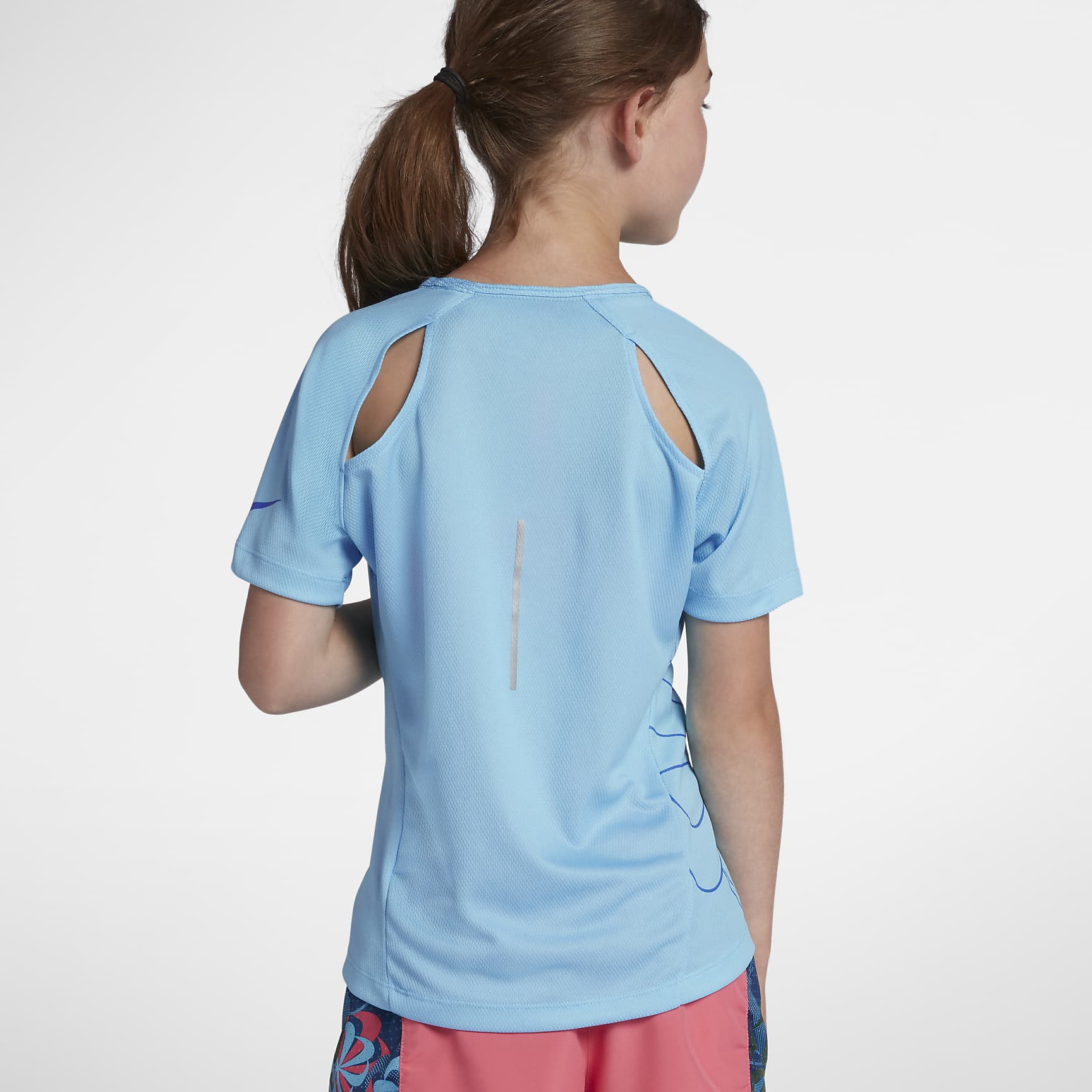 Nike Older Kids' (Girls') Short-Sleeve Graphic Running Top. Nike NO