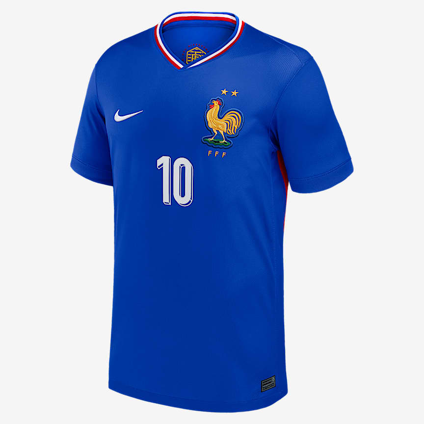 France National Team 2022/23 Stadium Home (Kylian Mbappe) Men's Nike Dri-FIT Soccer Jersey. Nike.com
