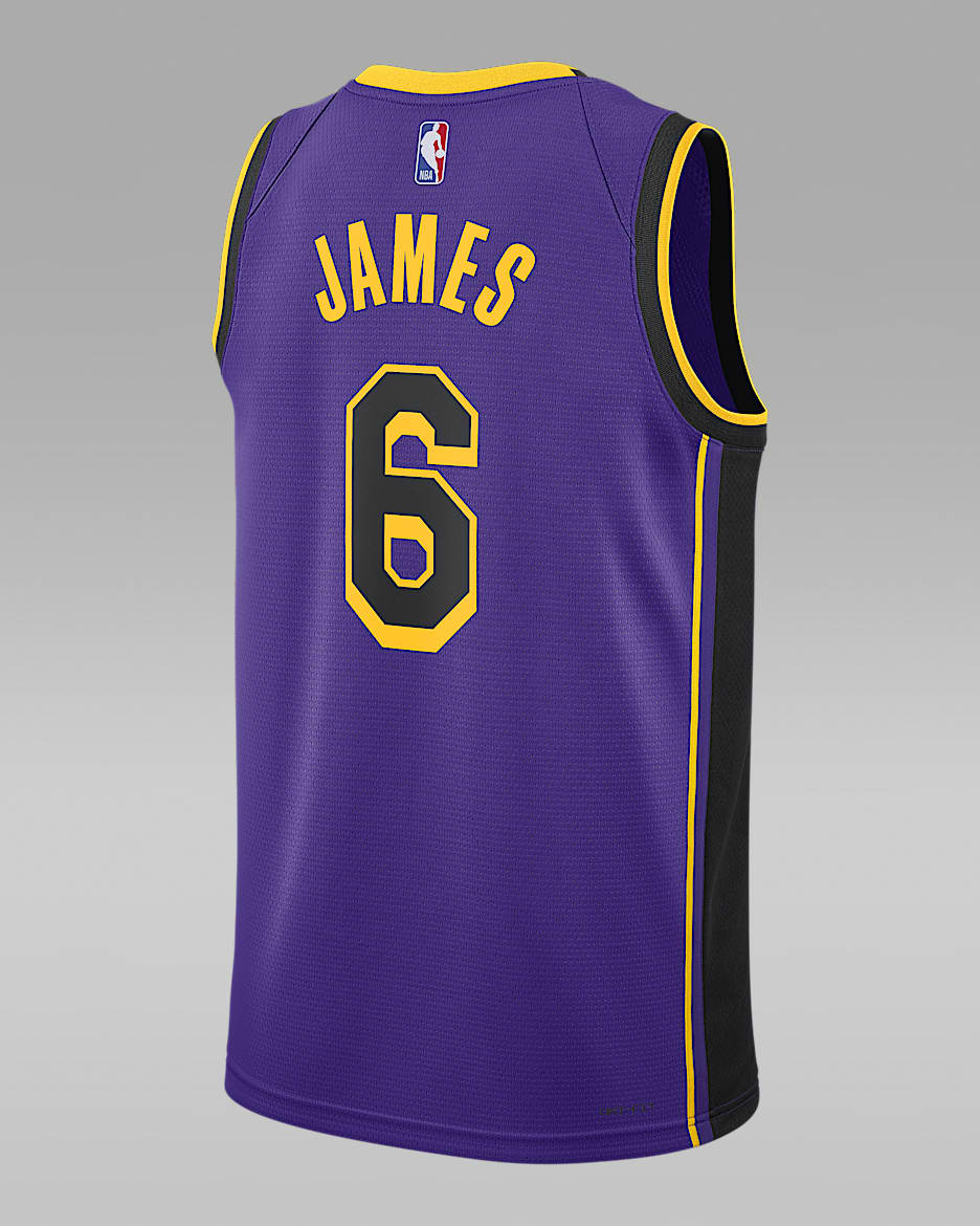 Los Angeles Lakers Statement Edition Men's Jordan Dri-FIT NBA Swingman ...