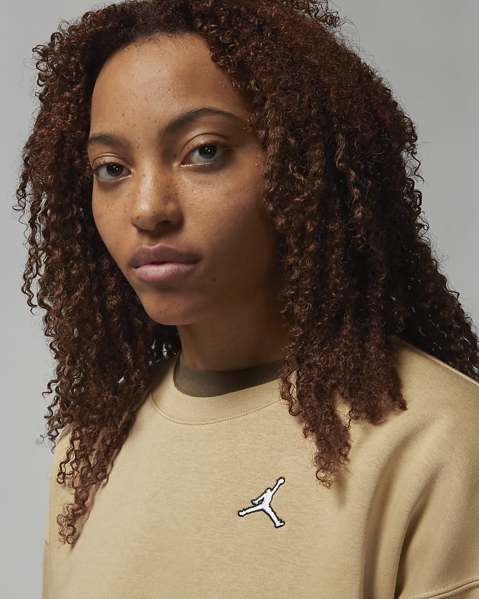 Jordan Brooklyn Women's Fleece Crew-Neck Sweatshirt. Nike IN