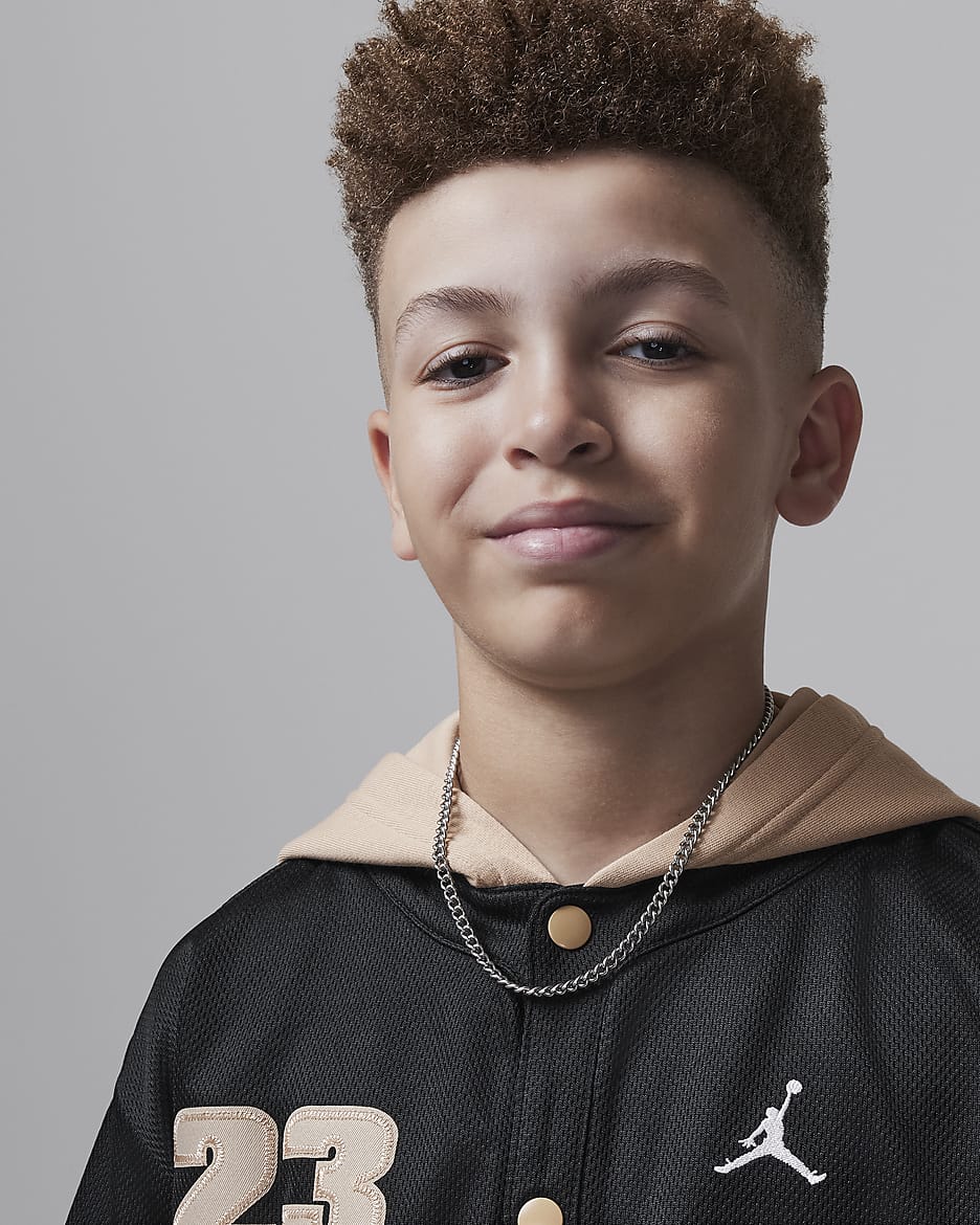 Jordan Older Kids' Hooded Jumpman Baseball Sweatshirt. Nike UK