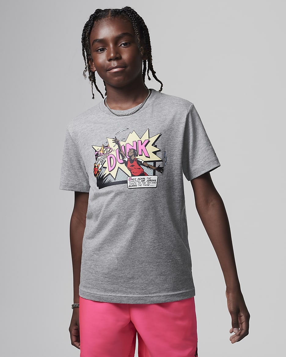 Air Jordan Big Kids' Dunk Comics T-Shirt. Nike.com