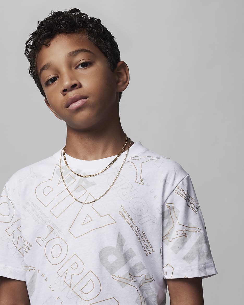 T-shirt Jordan Golden Flight Printed Júnior. Nike PT