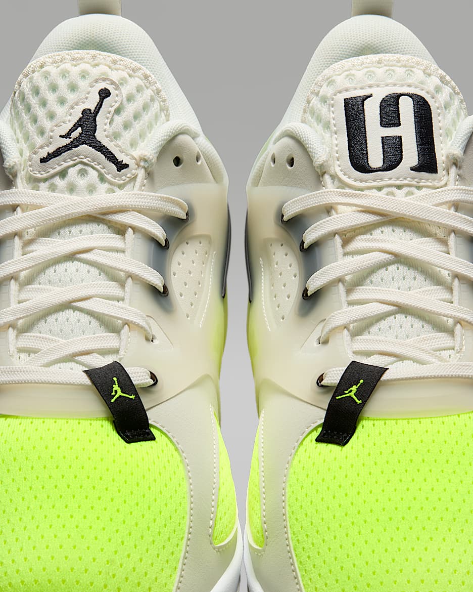 Jordan Heir PF 'White/Black Volt' Basketball Shoes. Nike ID