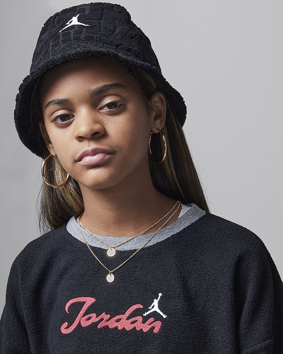 Jordan Big Kids' Meta-Enchantment Cozy Crew. Nike JP