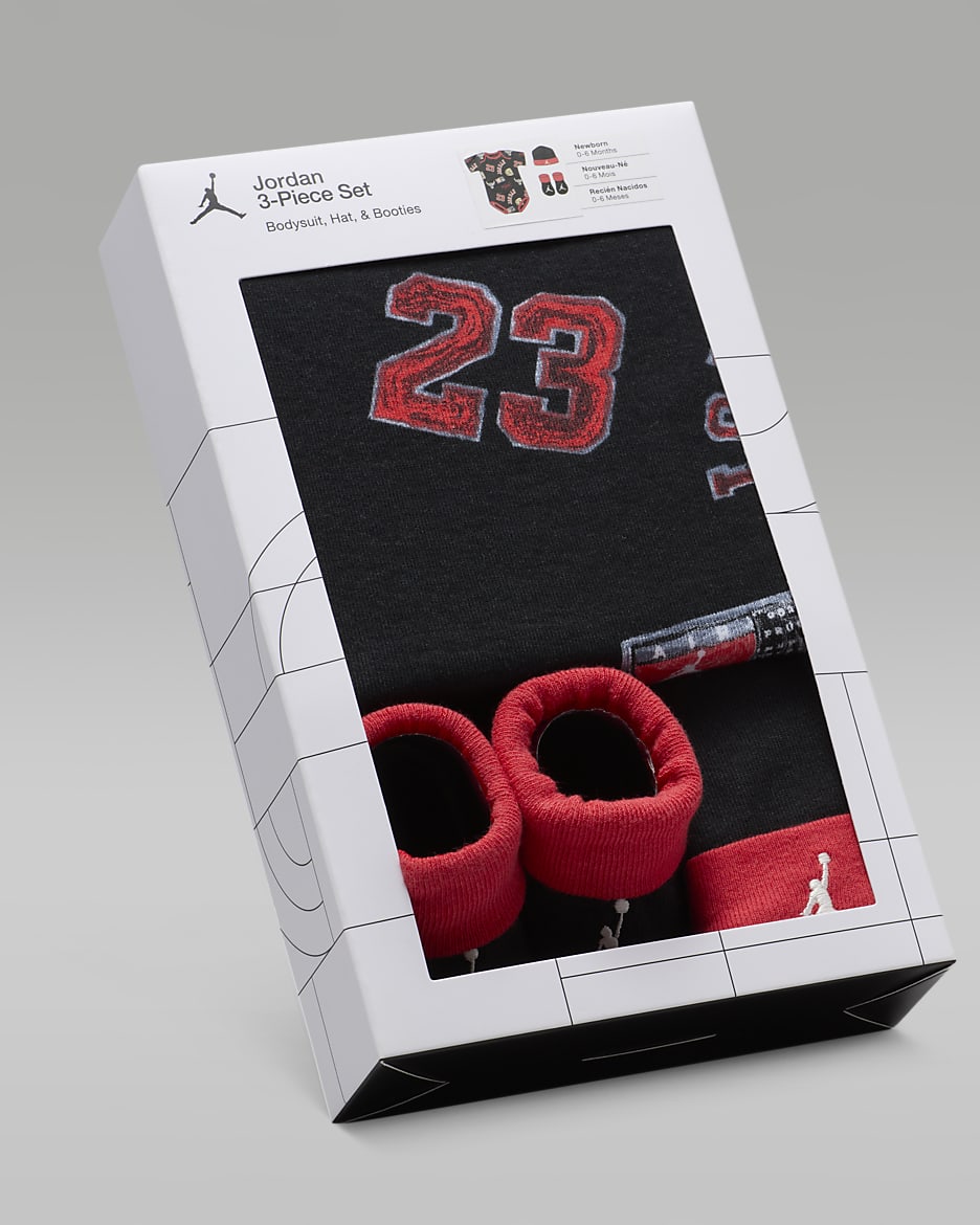 Jordan MJ Essentials Baby Printed 3-Piece Set. Nike UK