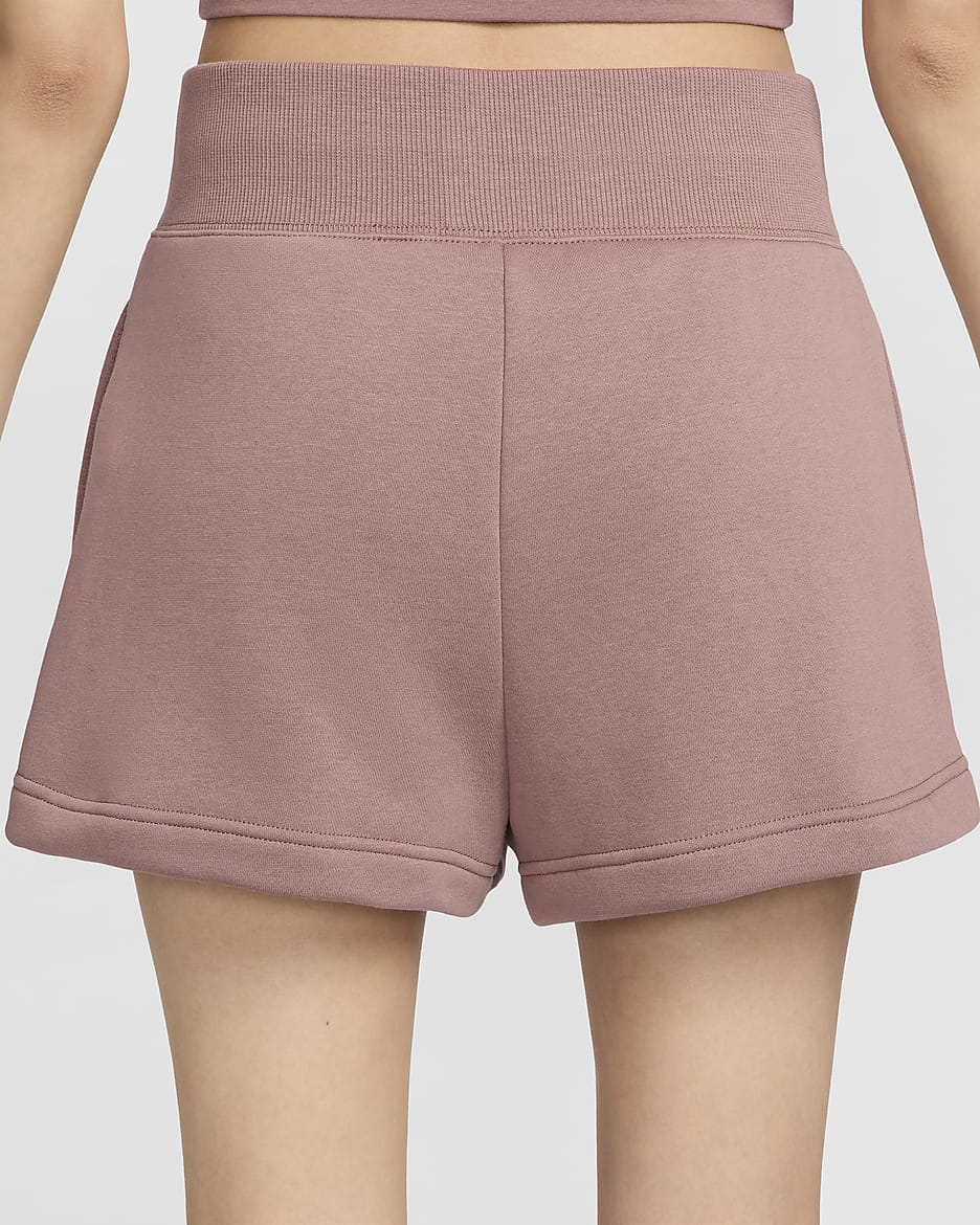 Shorts de tiro alto para mujer Nike Sportswear Phoenix Fleece. Nike.com