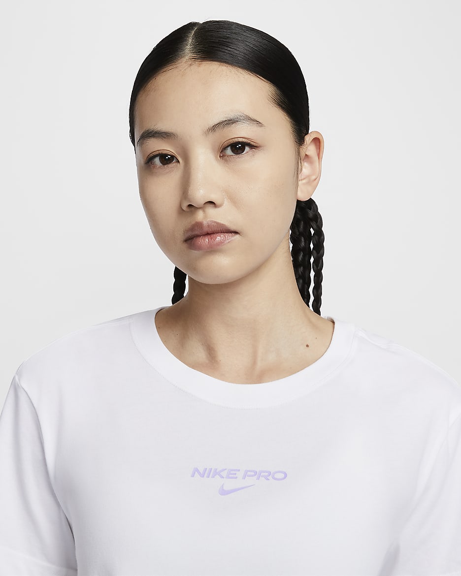 Nike Pro Womens Dri Fit Short Sleeve Cropped Tee Nike My